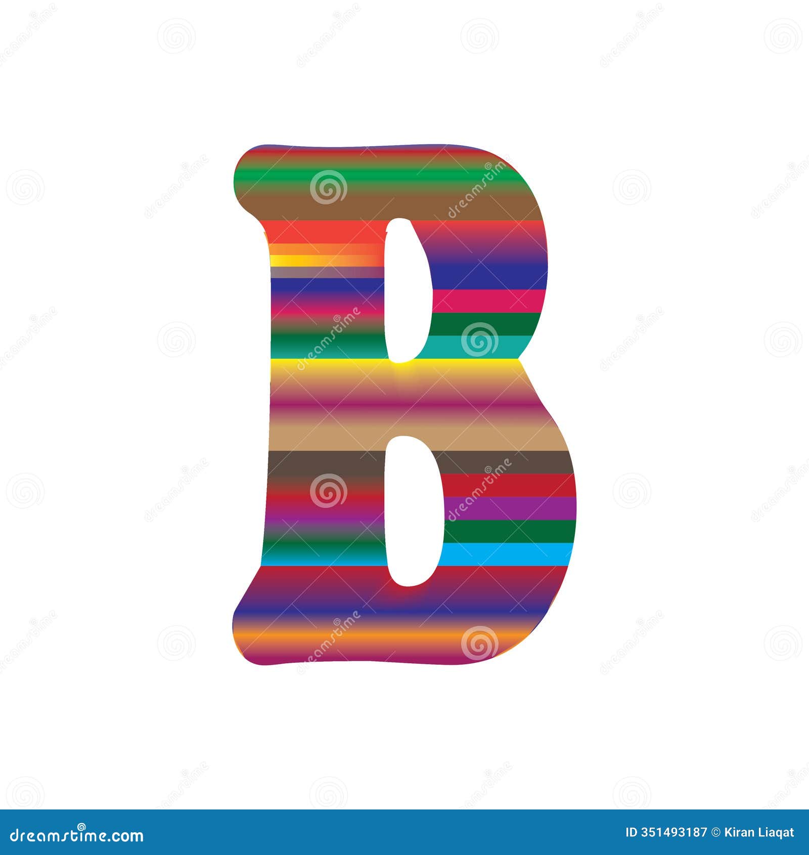 Alphabets B and Numbers Icons Vector Stock Illustration - Illustration ...