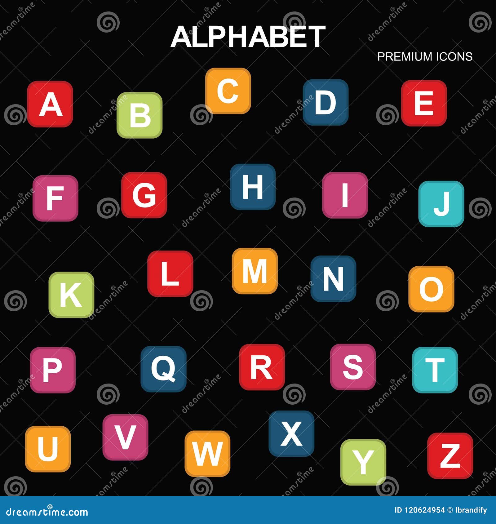 Alphabets As Icons_01 Cartoon Vector | CartoonDealer.com #14880911