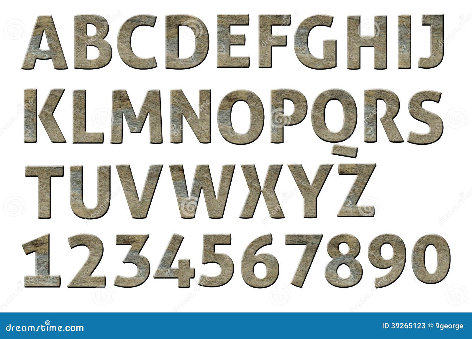 Alphabets Majuscules D'impression Typographique - A à Z Illustration ...