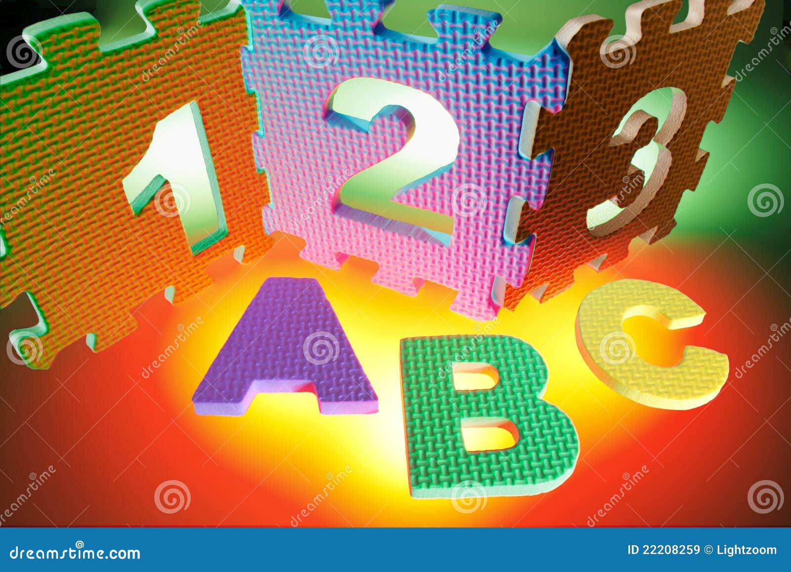 Alphabets and Number Puzzles Stock Image - Image of learn, playthings ...