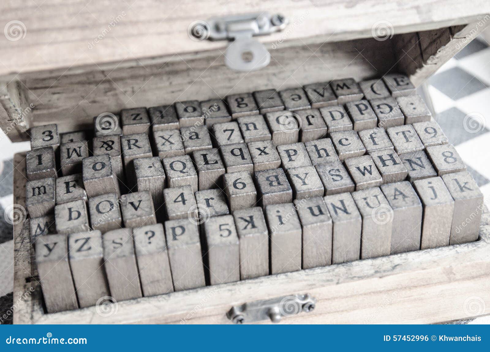 Alphabets Stamp in the Box. Stock Photo - Image of stationery, design ...