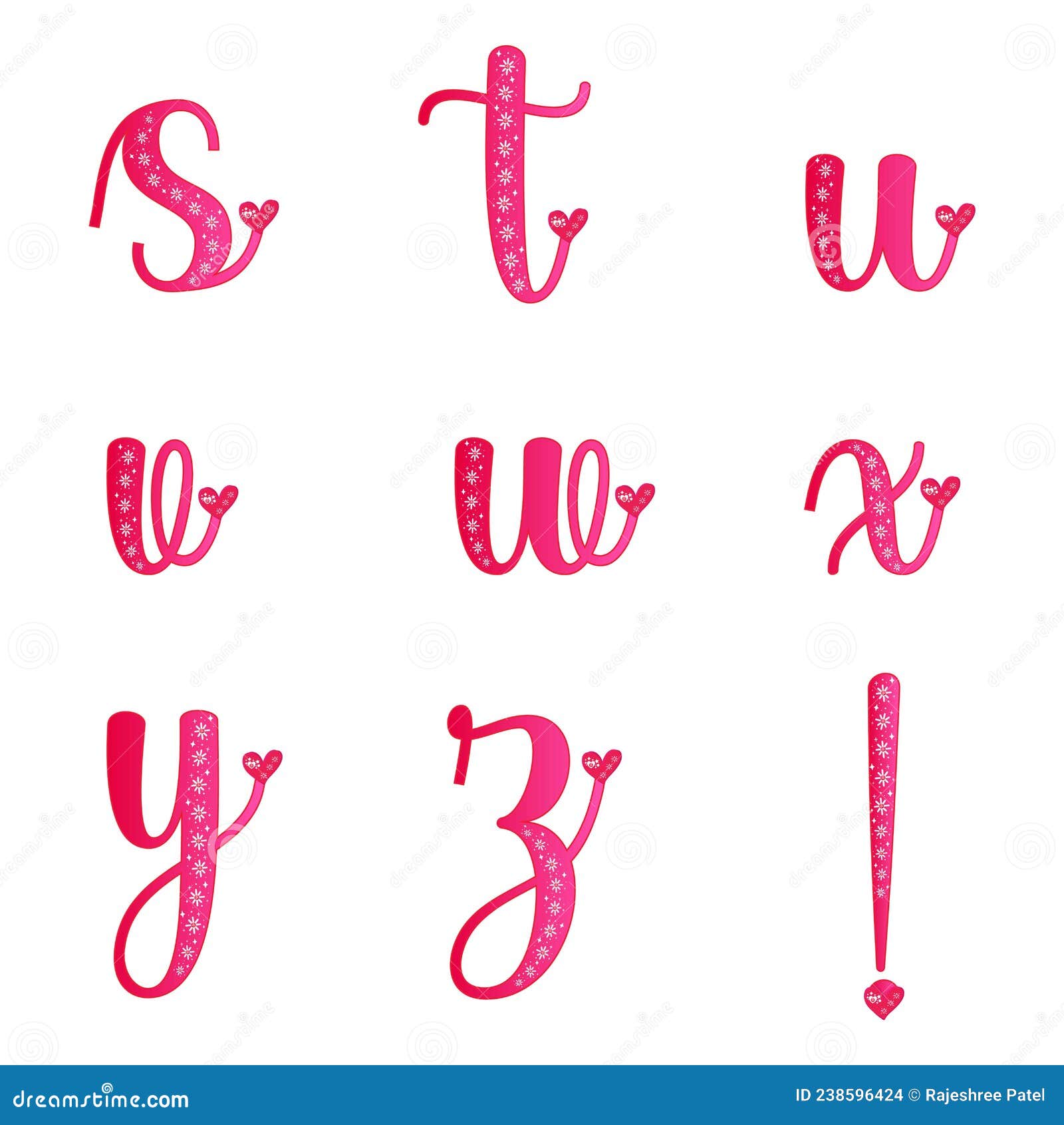 Pink Letters And Alphabets Love Romance Feelings Lowercase Abc