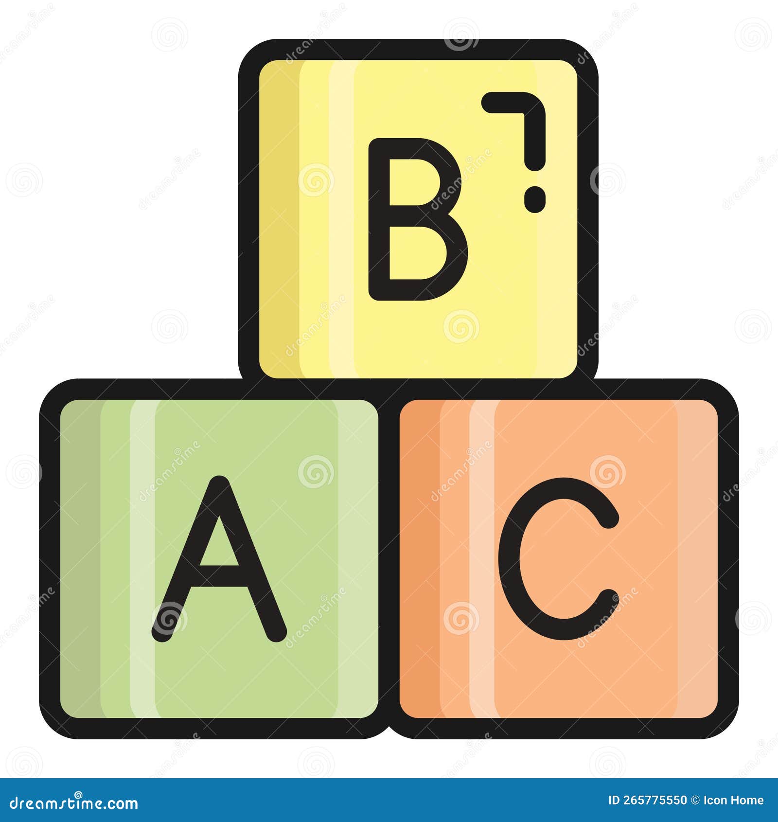 Flat Alphabets Blocks Logo And Visiting Card Template. Busienss Concept ...