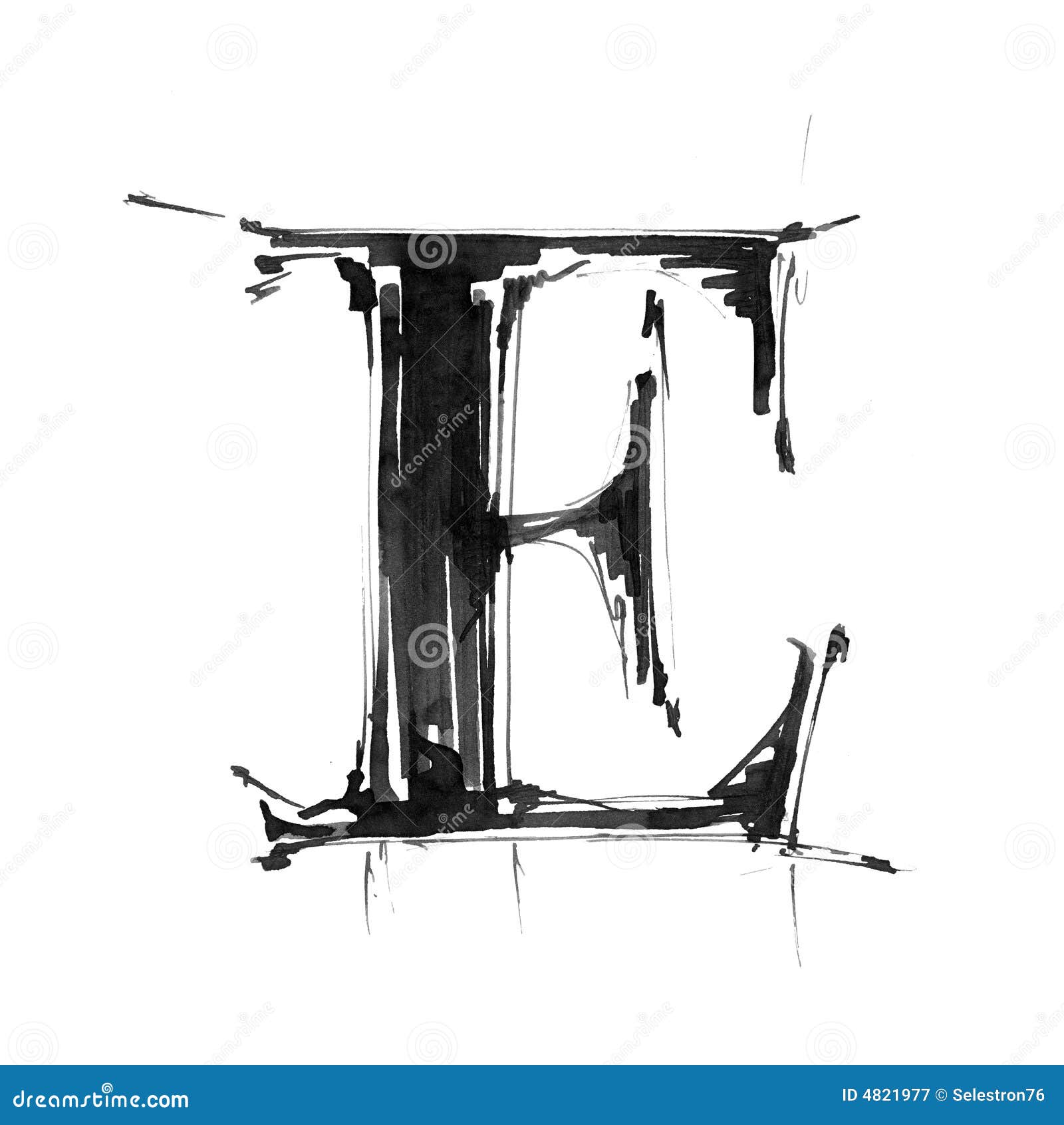 Alphabetsymbol - Zeichen E stock abbildung. Illustration von alphabet ...