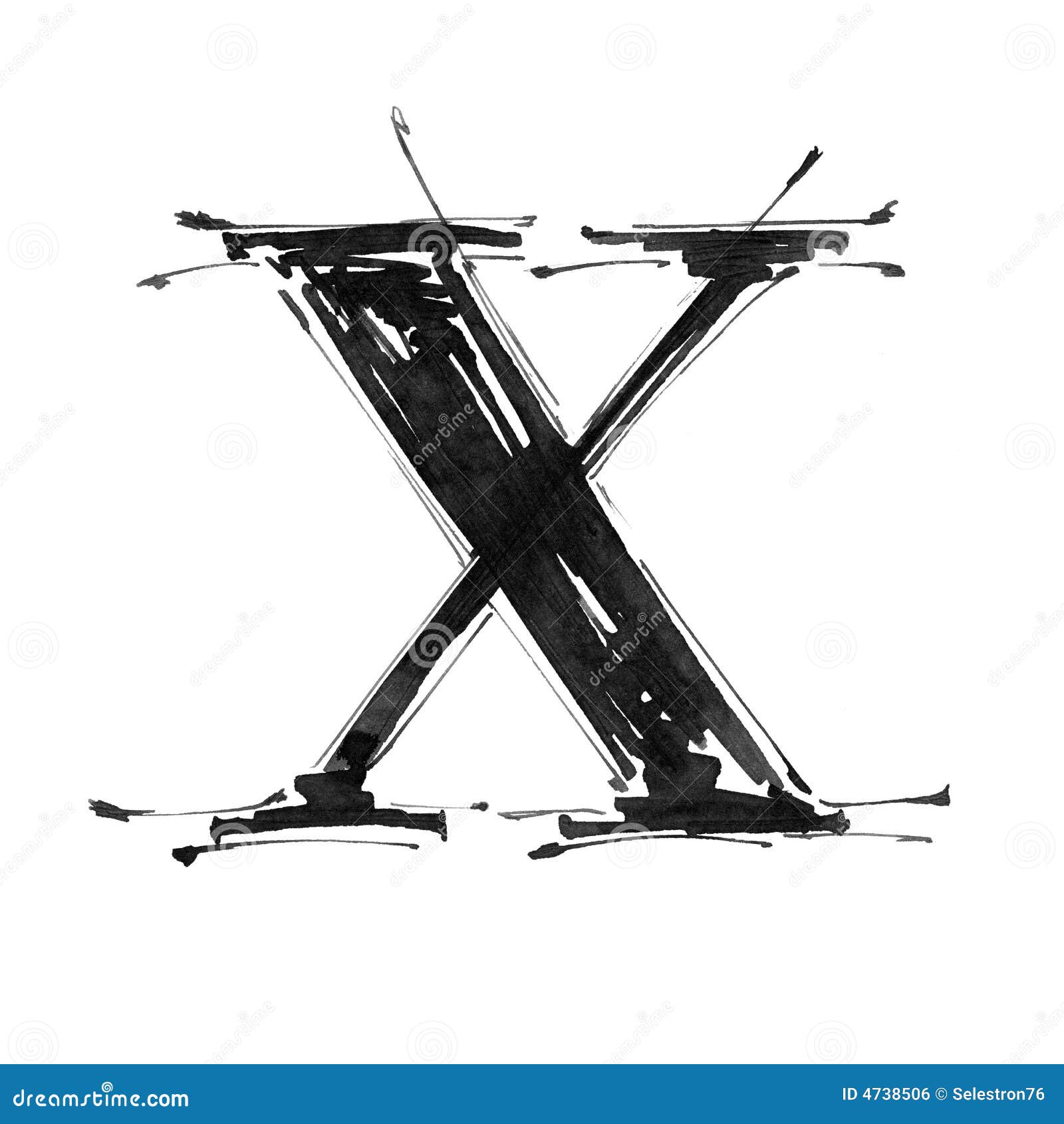 Alphabetsymbol - Zeichen X stock abbildung. Illustration von stelle ...