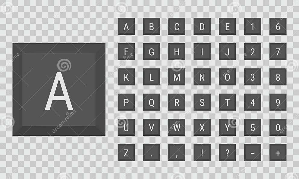 Alphanumeric and Symbol Keypad Layout on Checkered Background Stock ...
