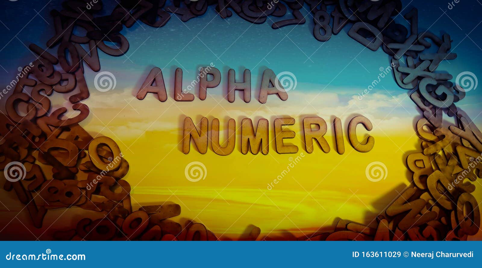 Alphanumeric Text Written on Multicolored Abstract Background Stock ...