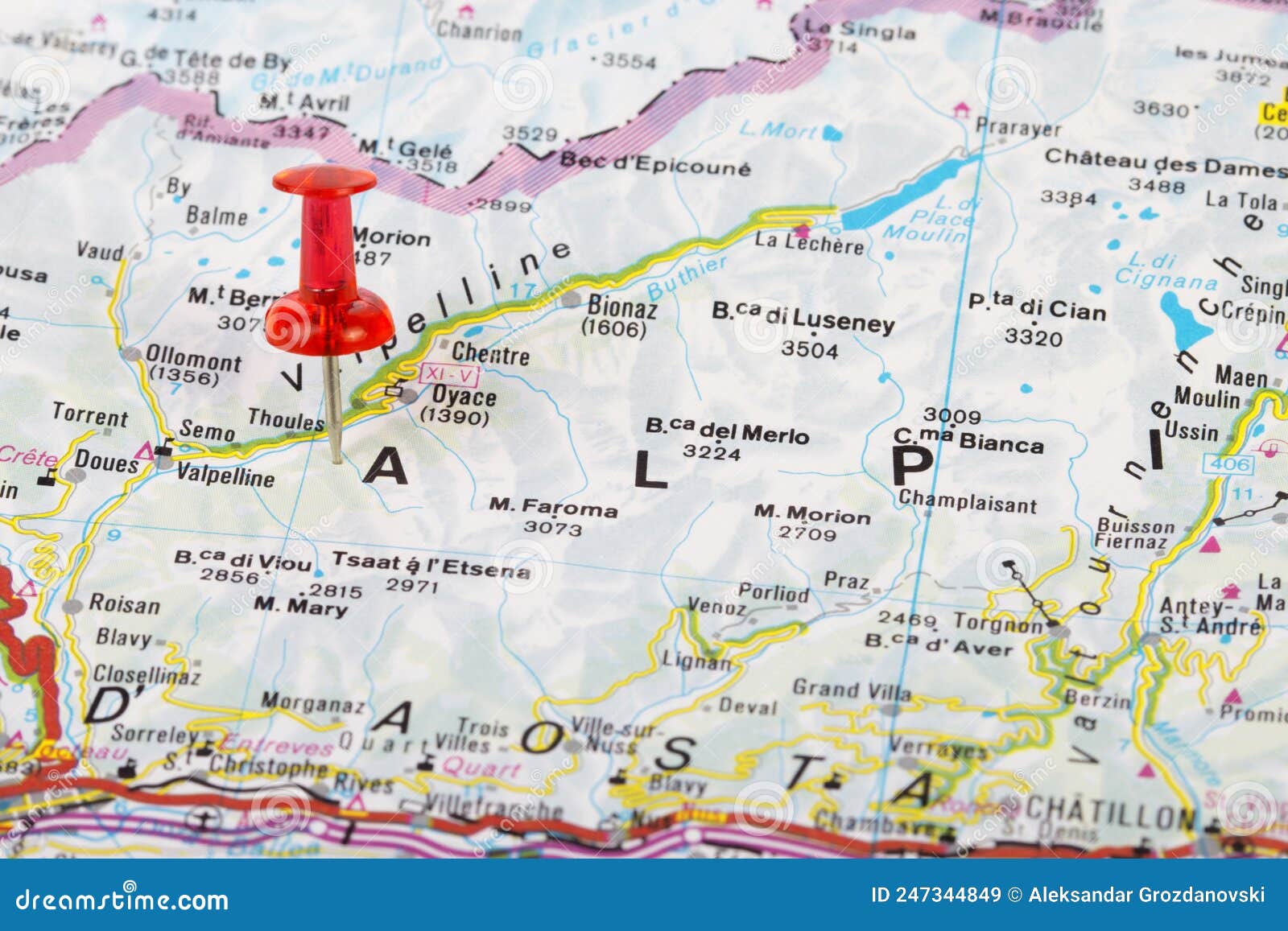 Alpi pinned on a world map stock image. Image of macro - 247344849