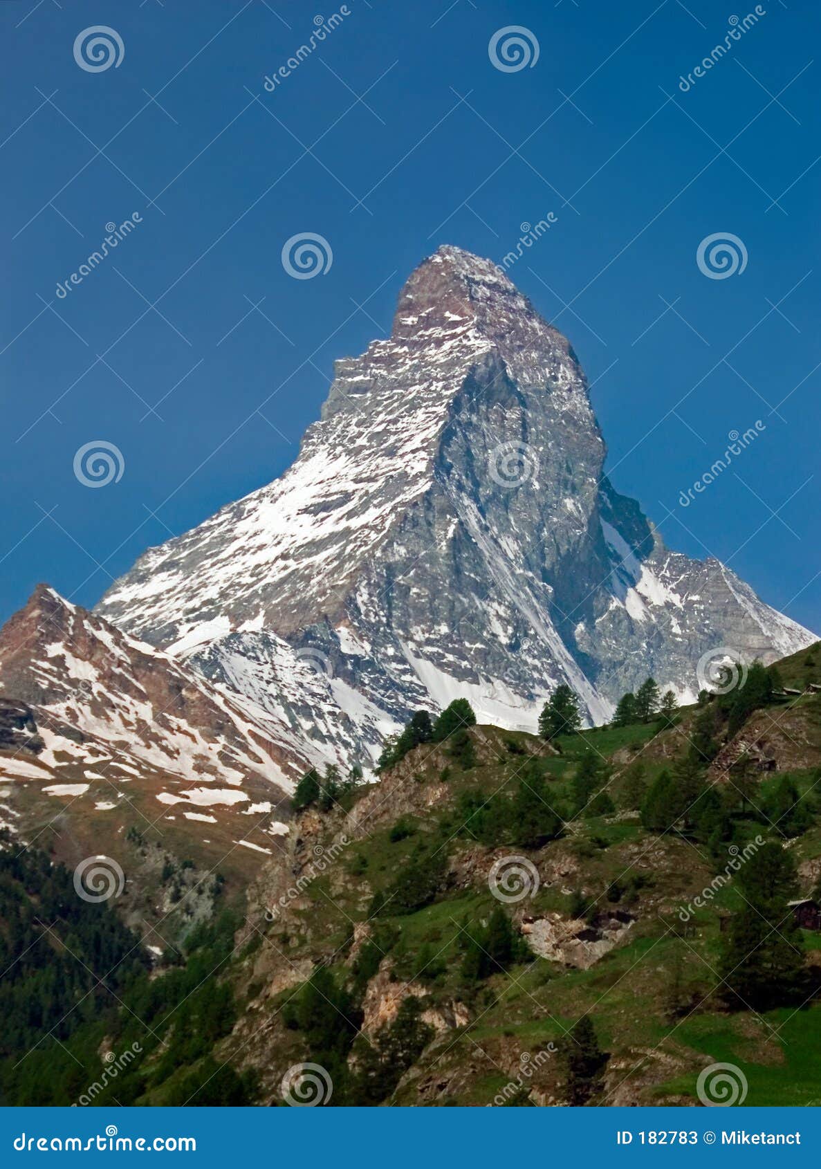 Alpiene Berg Matterhorn Zermatt Stock Afbeelding - Image of ...