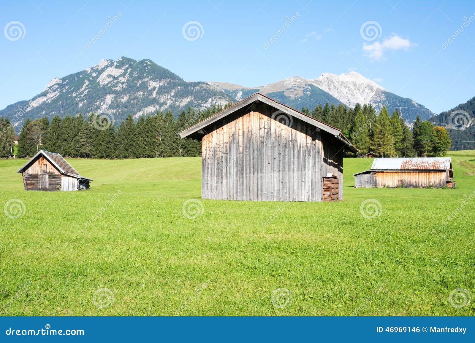 Alpine Barn stock photo. Image of alps, autumn, idyll - 46969146