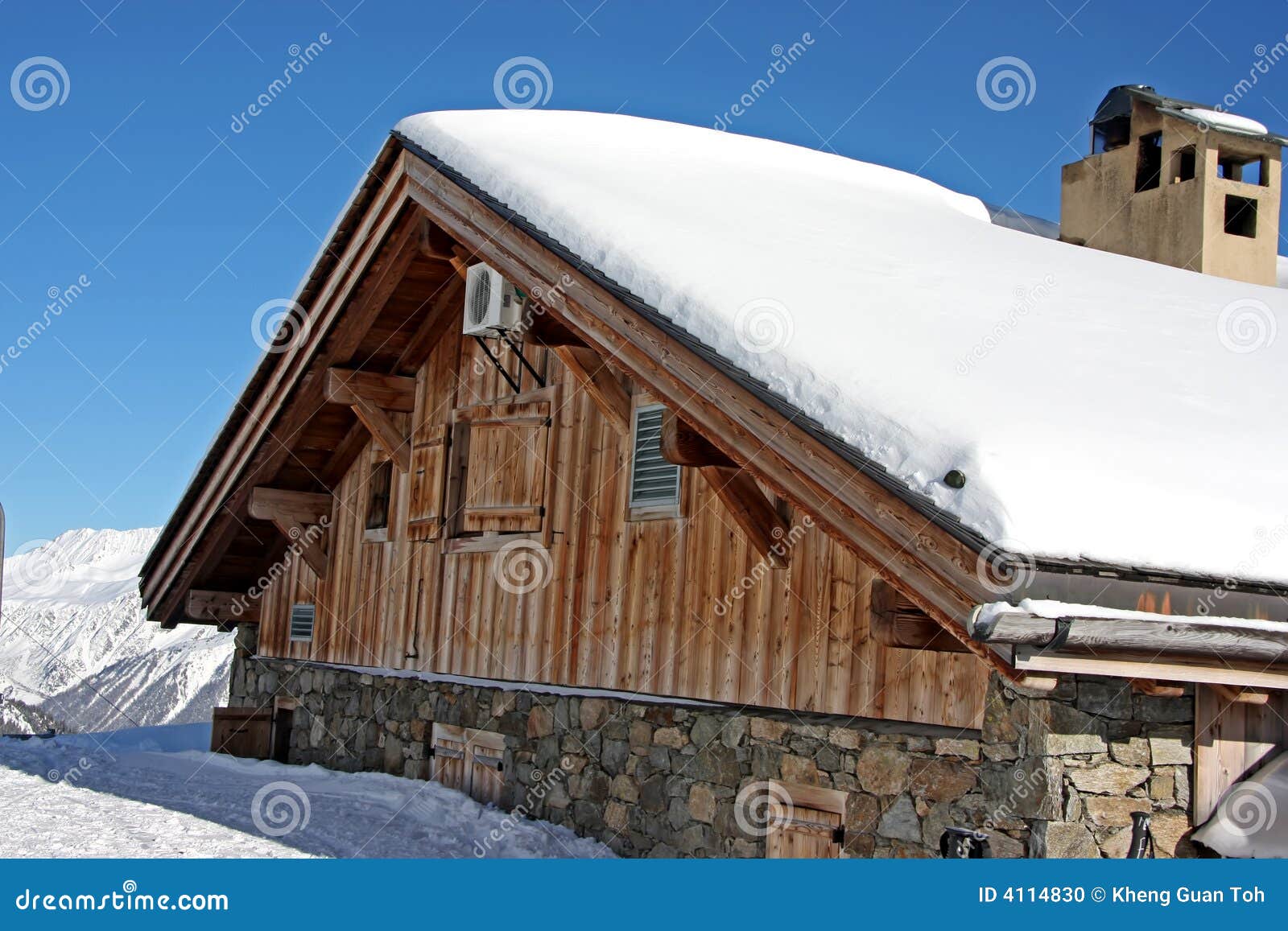 Alpine cabin stock photo. Image of france, mountain, building - 4114830