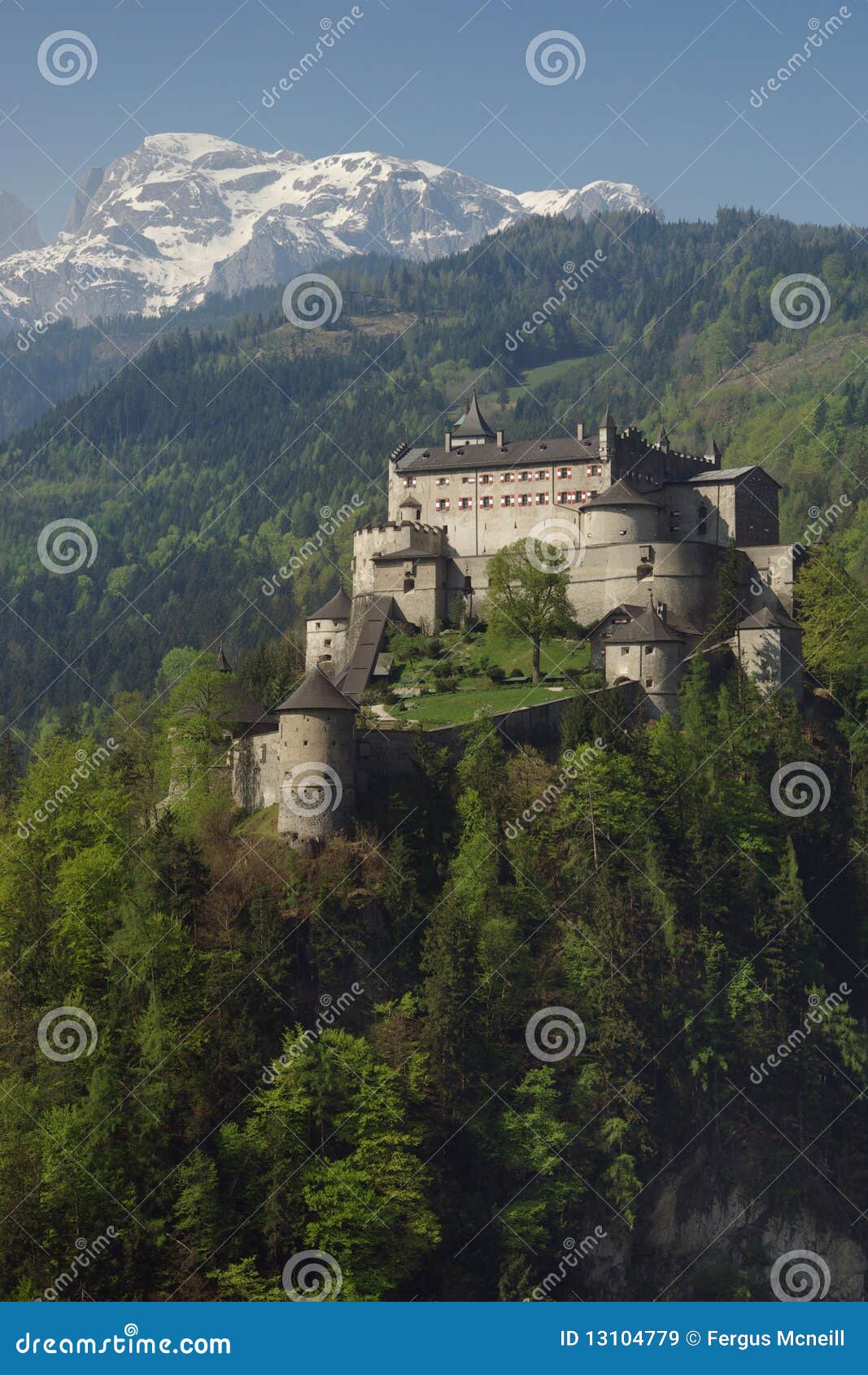Alpine Castle stock image. Image of hohenwerfen, eagles - 13104779