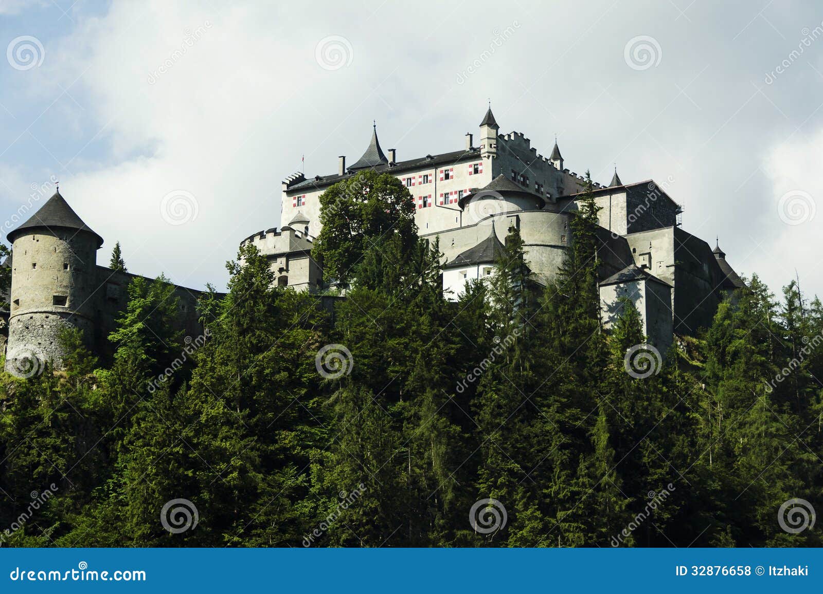 Alpine Castle stock photo. Image of beautiful, werfen - 32876658