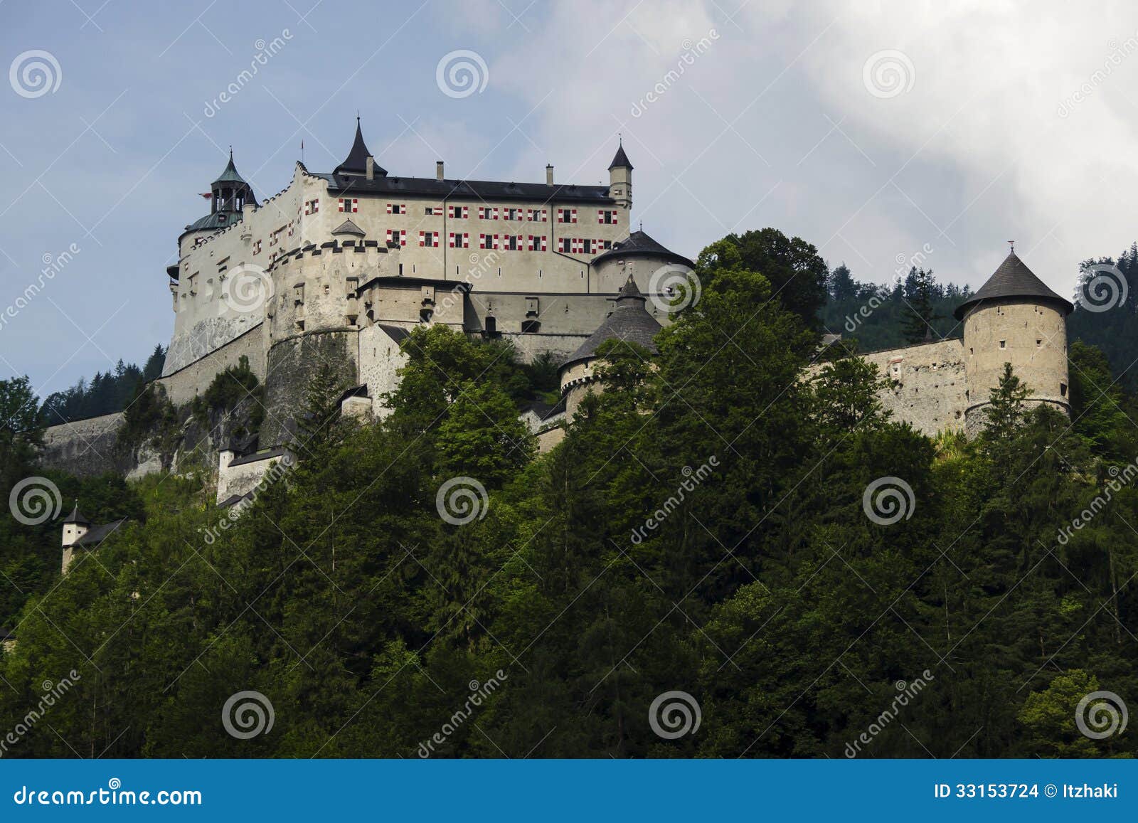 Alpine Castle stock photo. Image of burg, austria, sound - 33153724