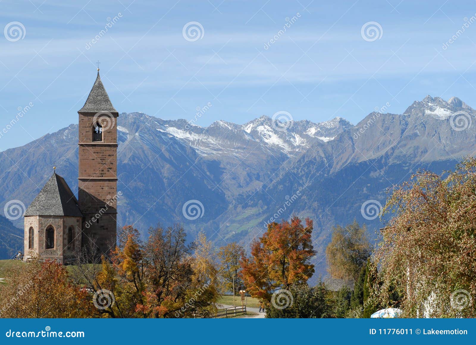 Alpine chapel stock image. Image of view, italy, church - 11776011