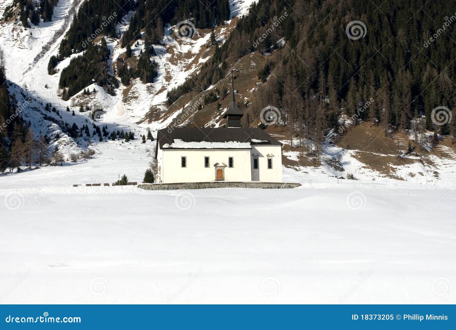 Alpine Church stock image. Image of snow, architecture - 18373205