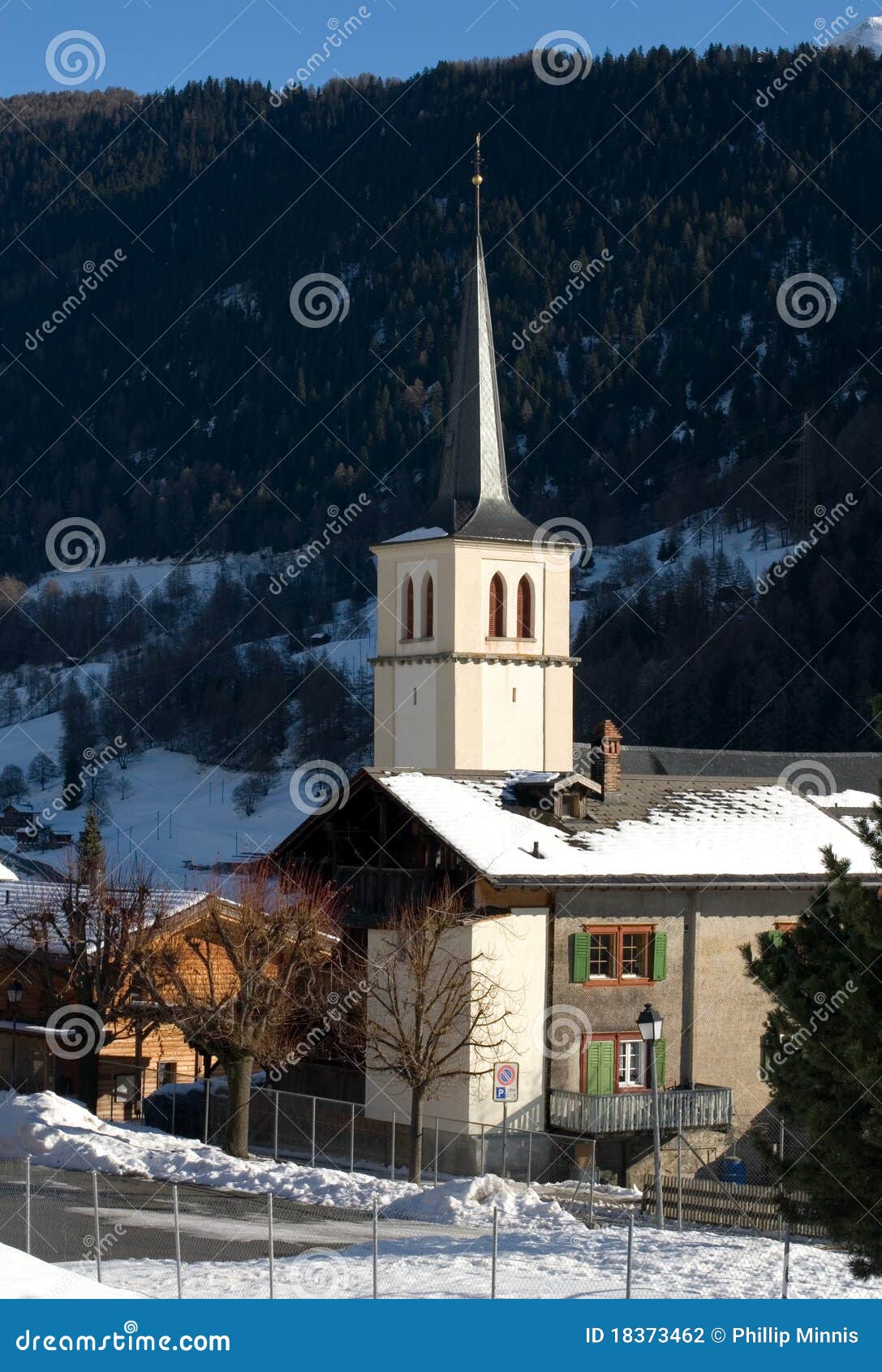 Alpine Church stock photo. Image of picturesque, european - 18373462