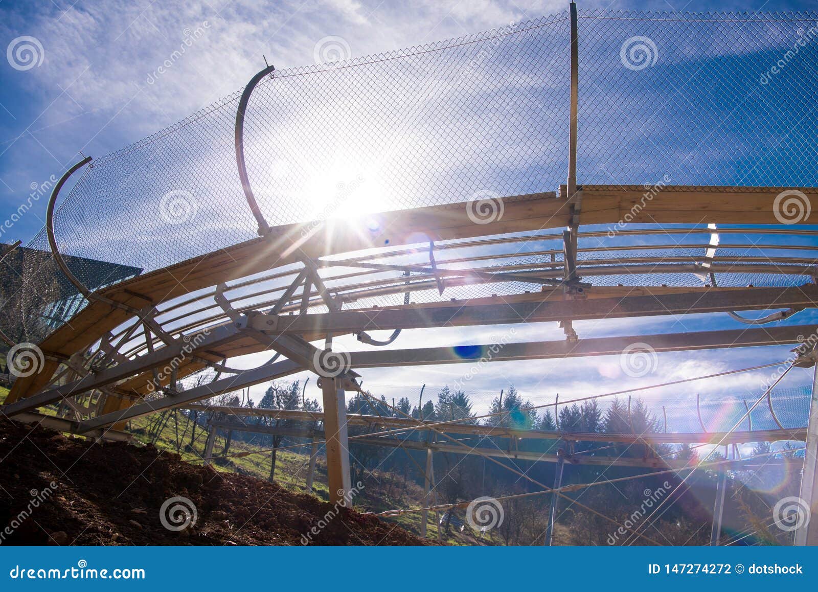 Alpine coaster stock photo. Image of boardwalk, entertainment - 147274272