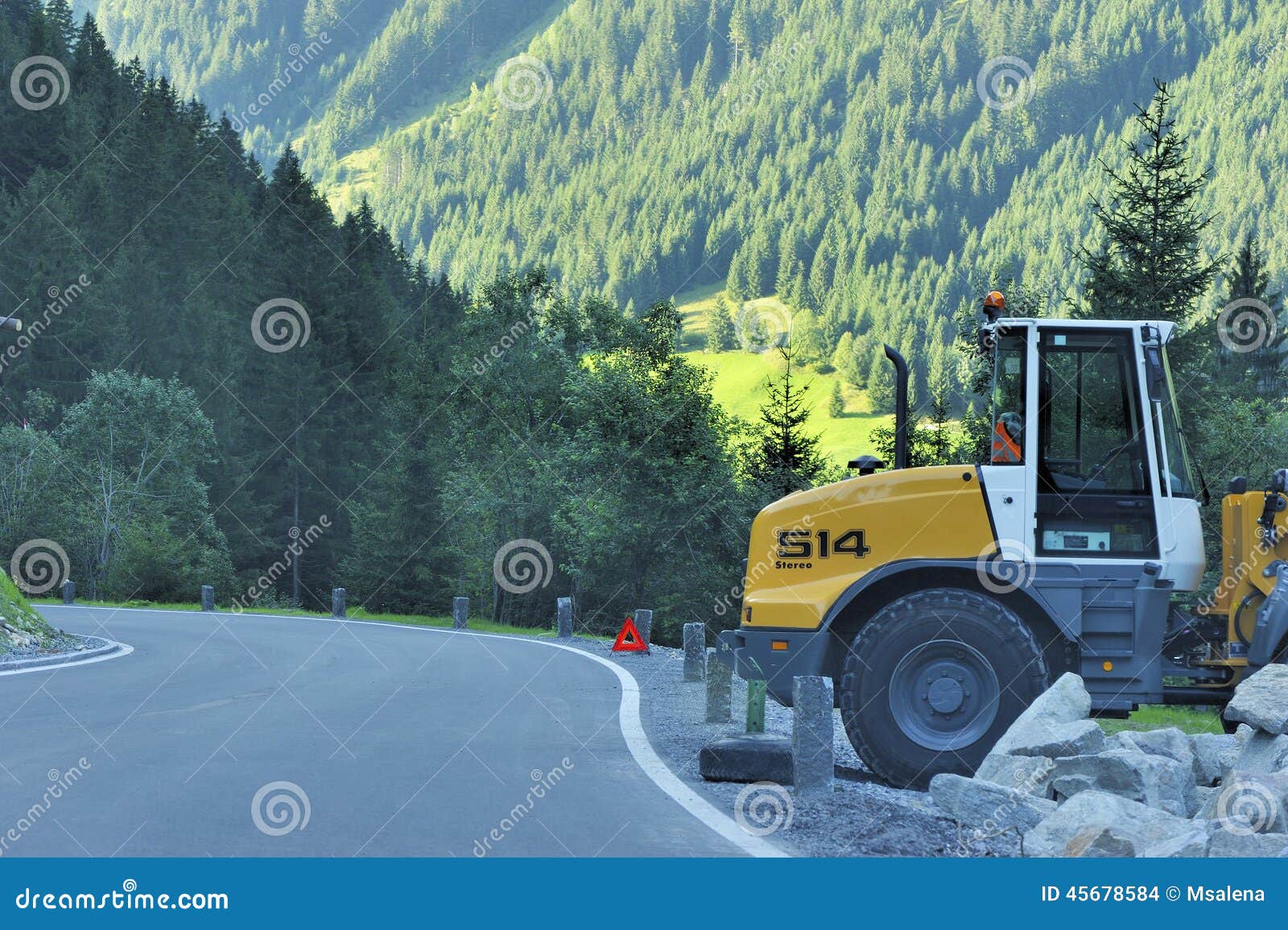 Alpine Construction editorial stock image. Image of machinery - 45678584