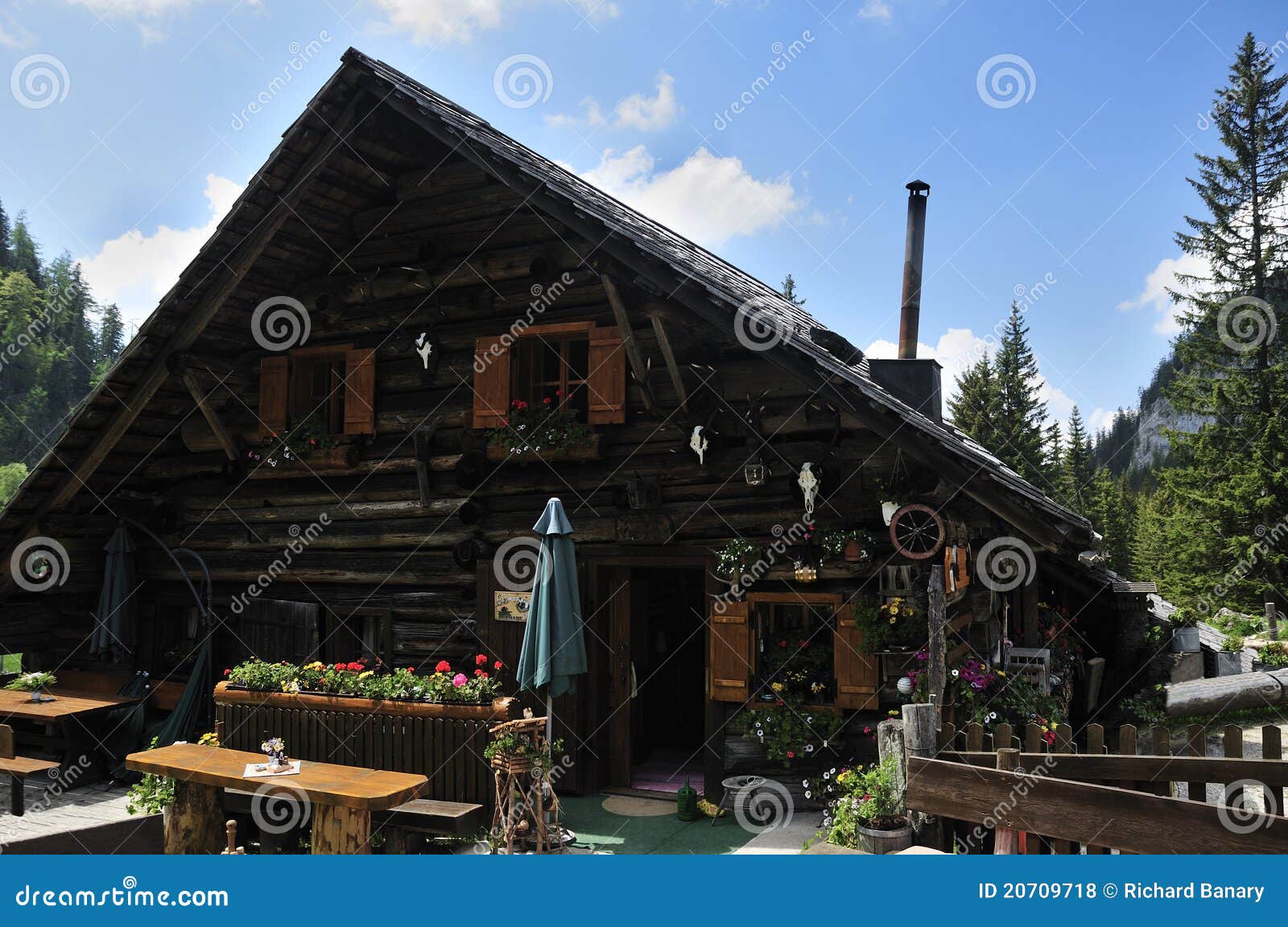 Alpine Cottage stock photo. Image of romantic, austria - 20709718