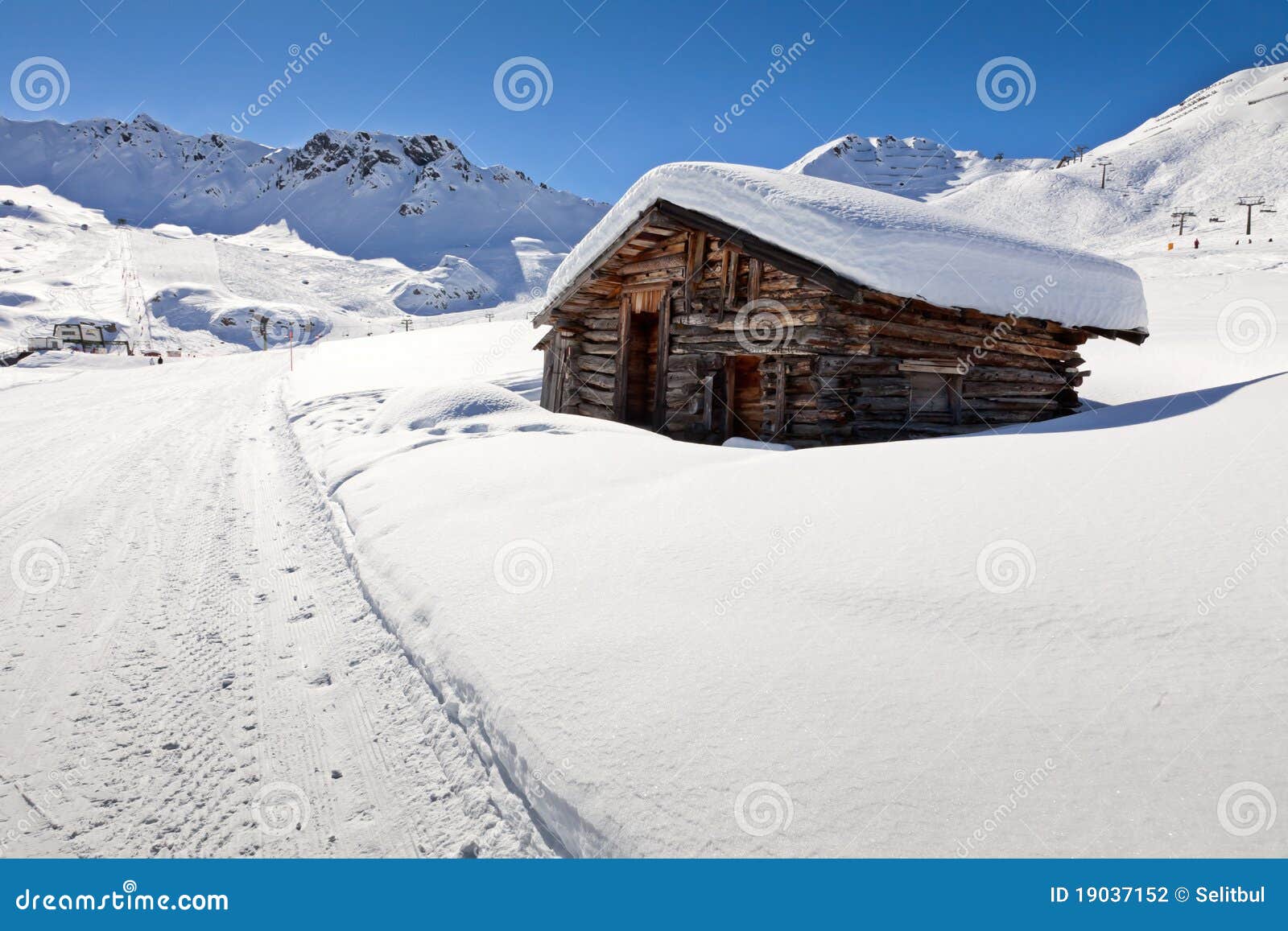 Alpine Cottage in Dolomites Mountains, Italy Stock Photo - Image of ...