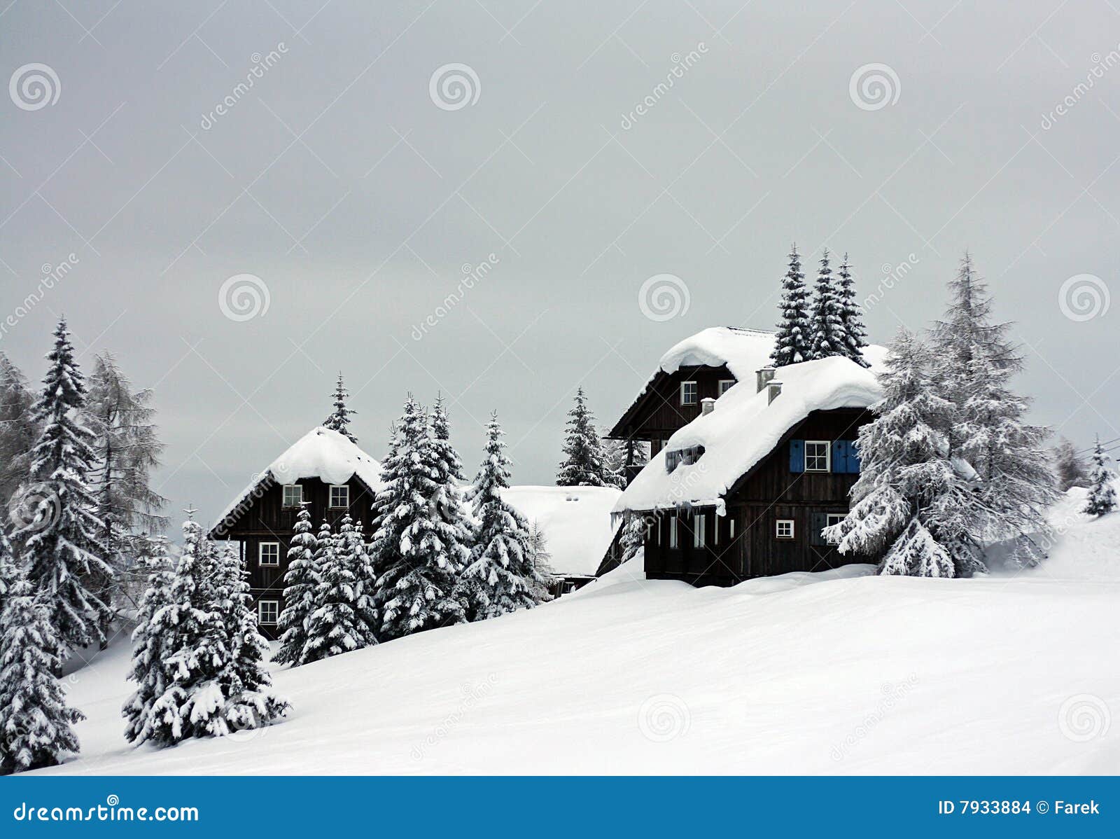 Alpine cottages stock photo. Image of quiet, holiday, mountain - 7933884