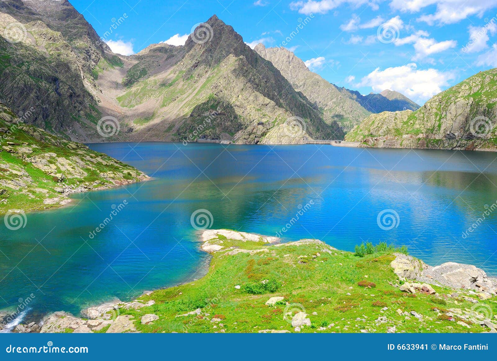 Alpine dam stock image. Image of alps, landscape, alpine - 6633941