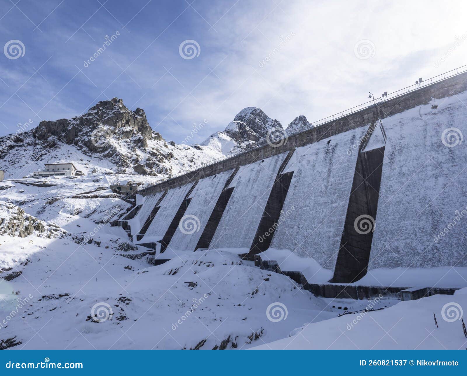 Alpine Dam in the Alps of Valgerola Stock Image - Image of hiking ...