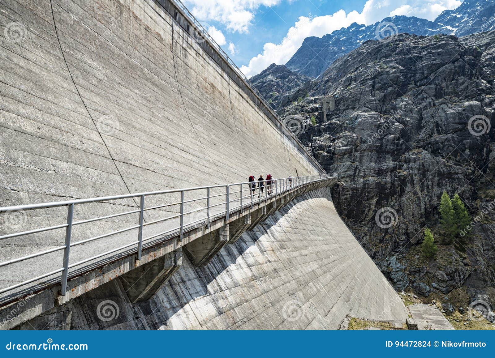 Alpine dam stock photo. Image of nature, high, environment - 94472824