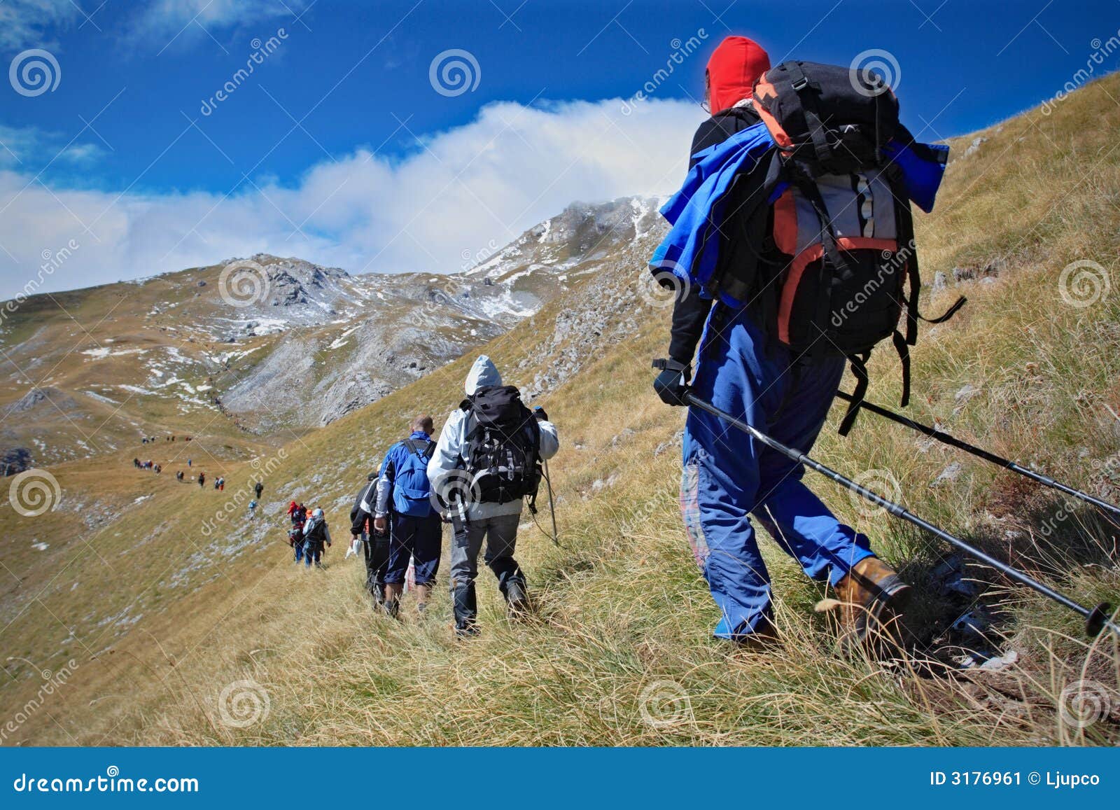 Alpine expedition stock image. Image of countryside, climbing - 3176961