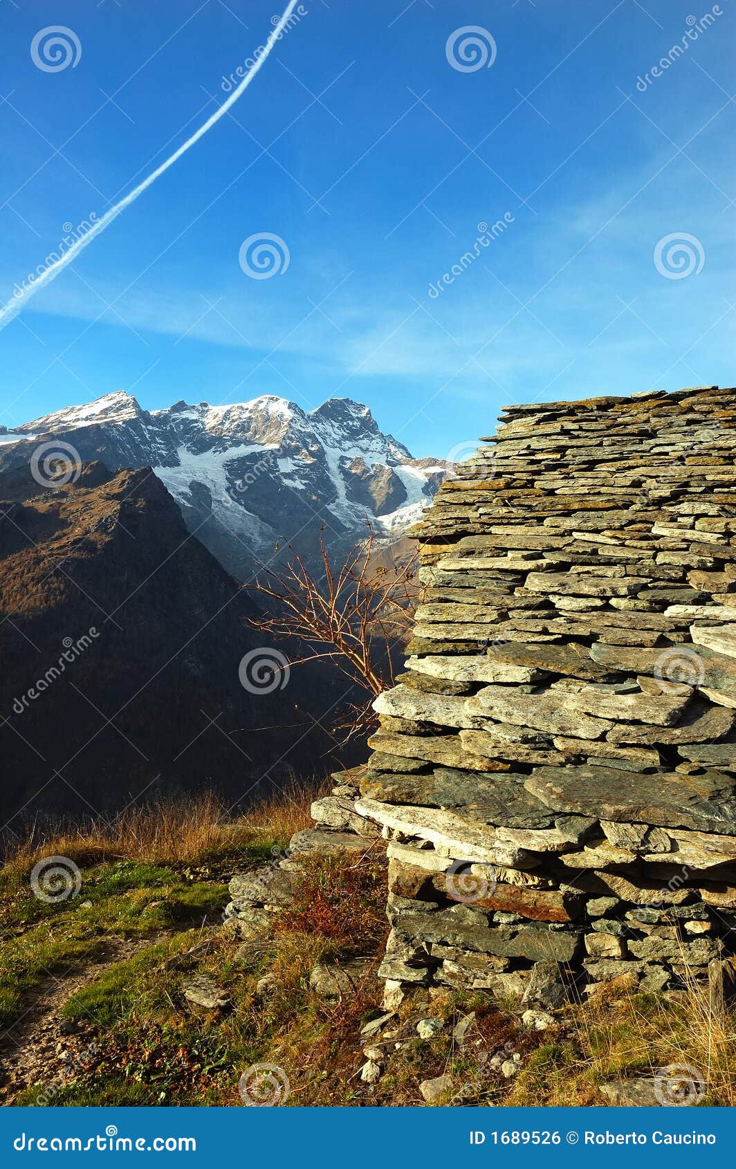 Alpine farm stock photo. Image of mont, monte, alagna - 1689526