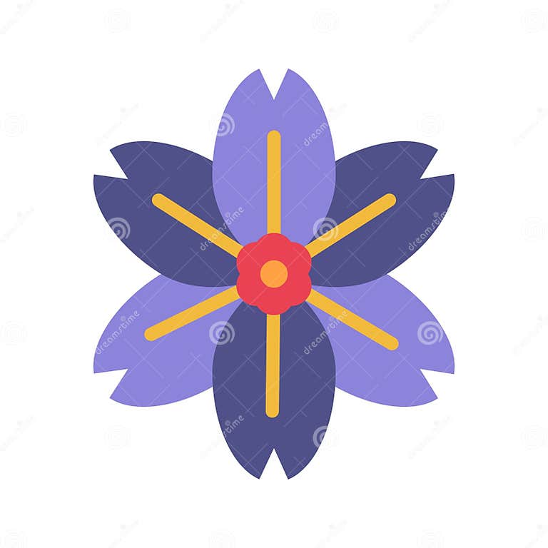 Alpine Forget Me Not Icon Image. Stock Illustration - Illustration of ...