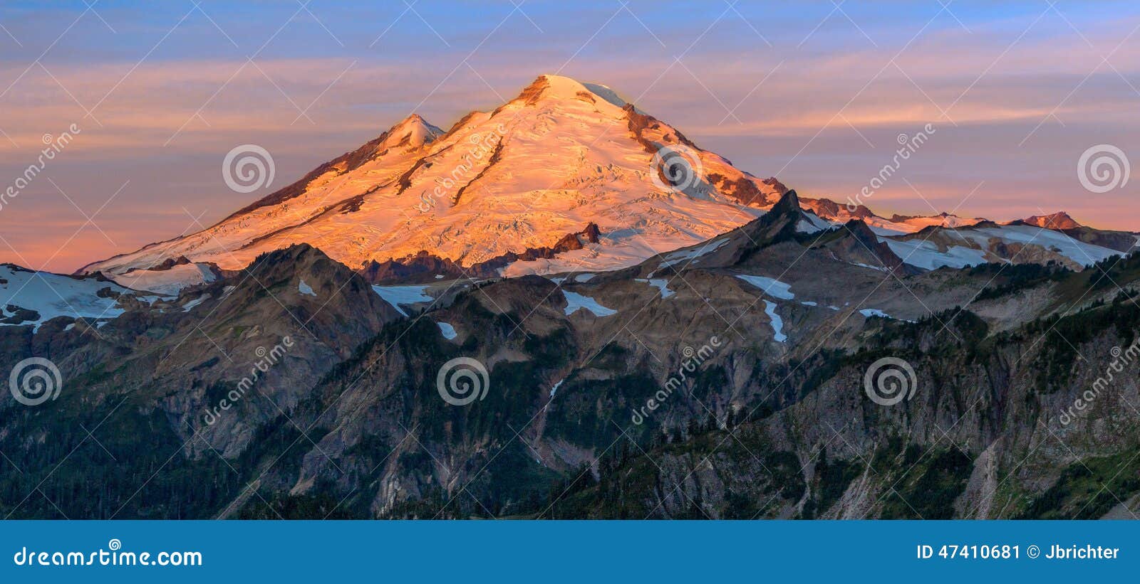 Alpine Glow on Mt. Baker stock image. Image of glow, alpine - 47410681