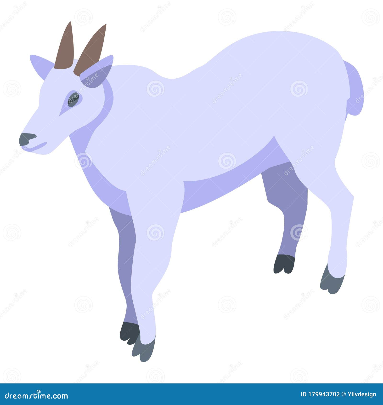 Alpine Goat Icon, Isometric Style Stock Vector - Illustration of ...