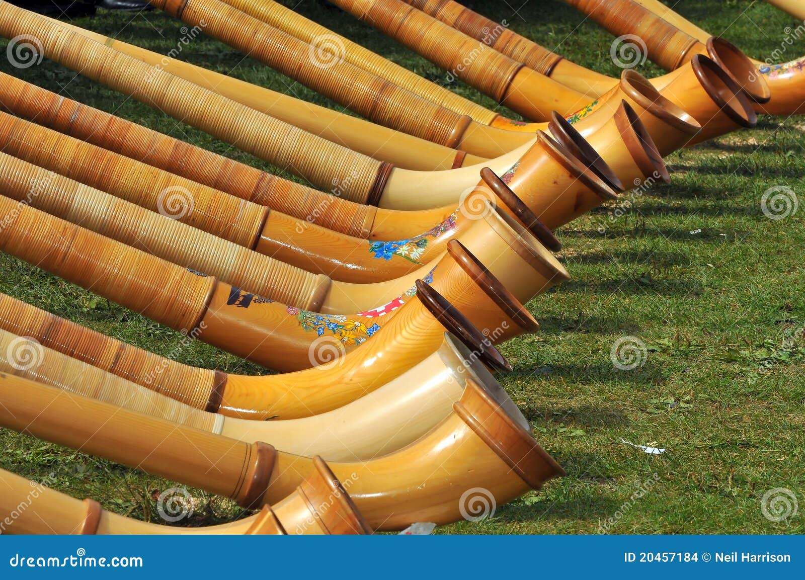 Alpine Horns stock photo. Image of musical, musicians - 20457184