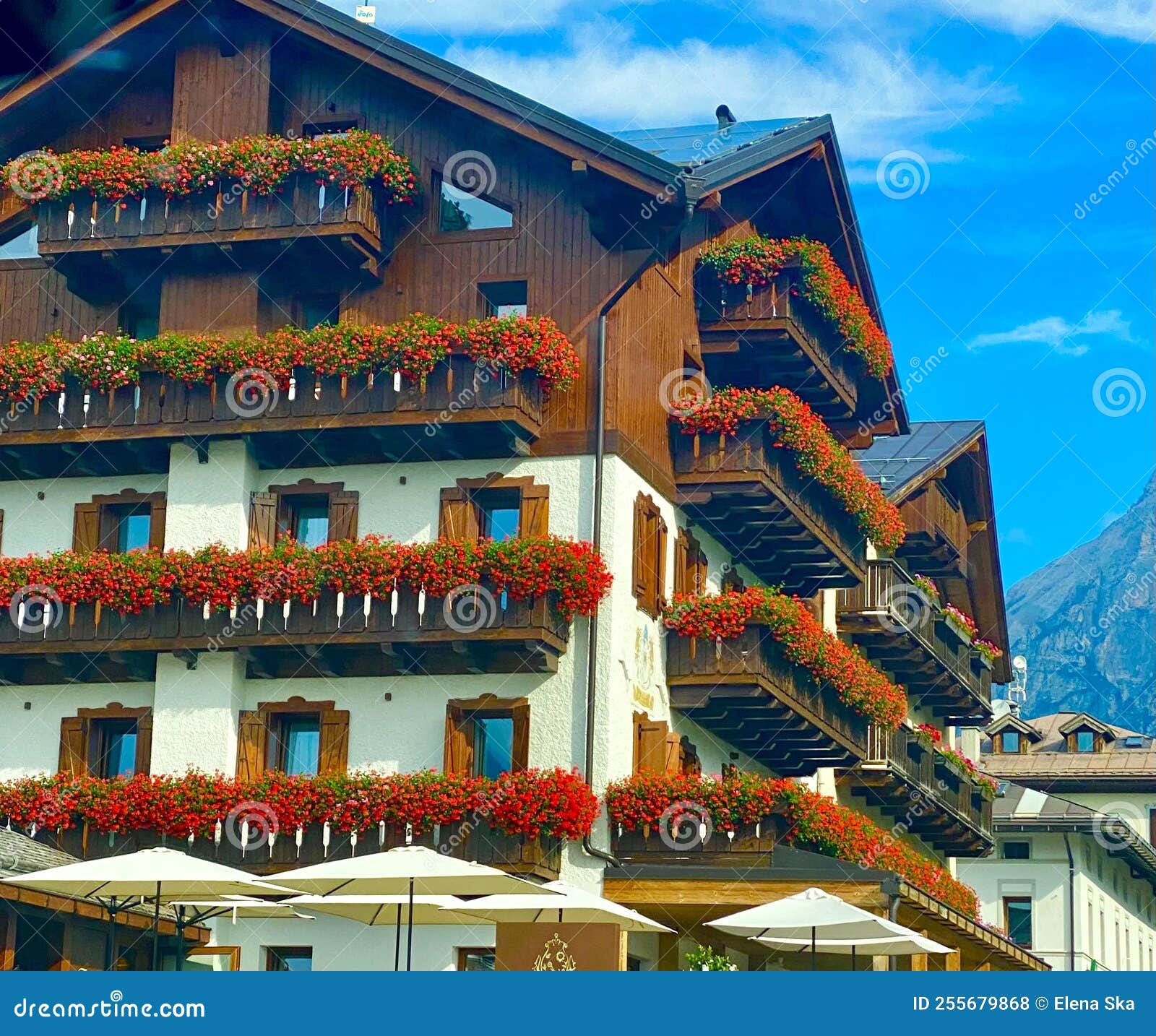 An Alpine House in the Italian Dolomites Stock Photo - Image of ...