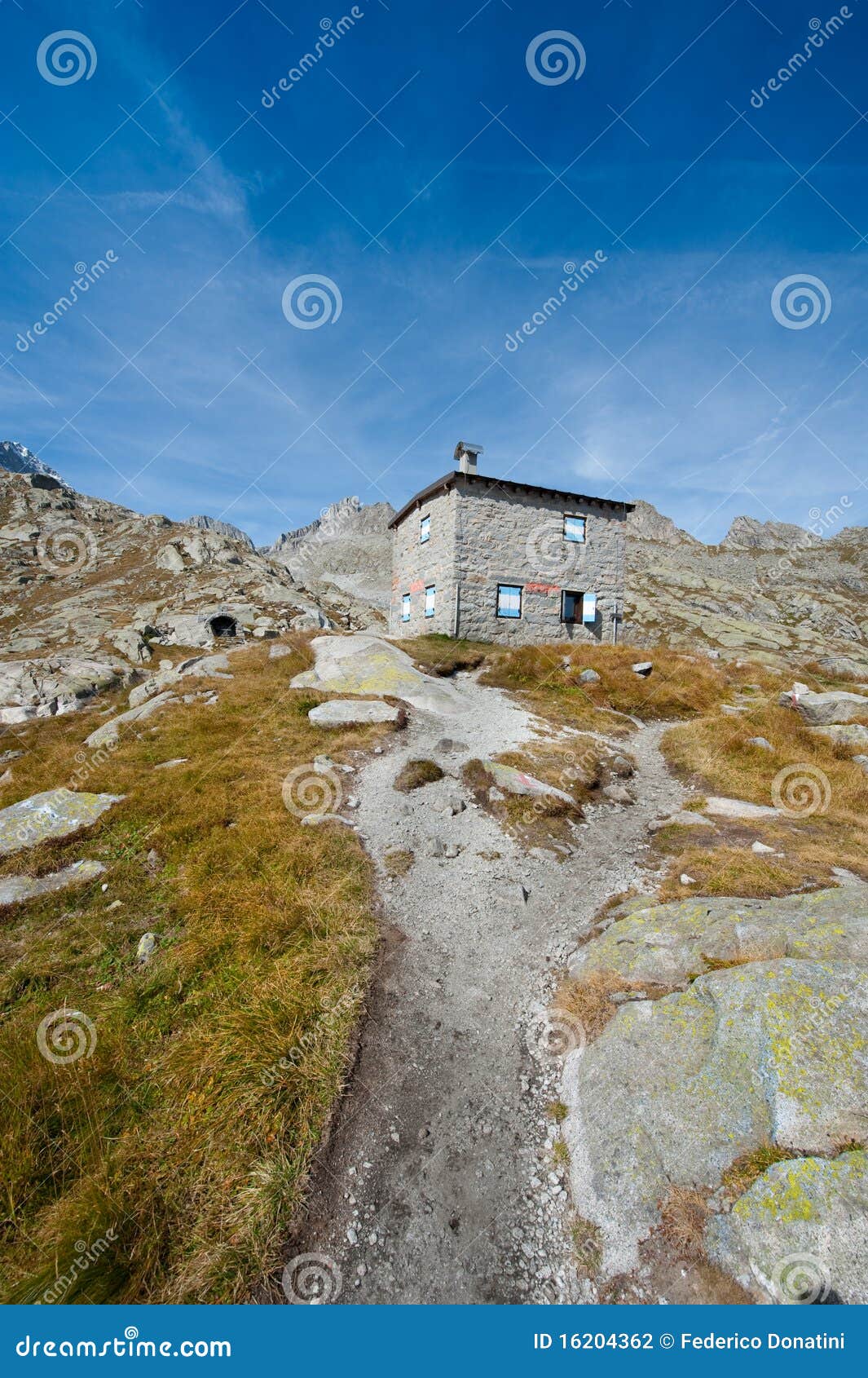 Alpine Hut stock photo. Image of alpine, color, lichens - 16204362