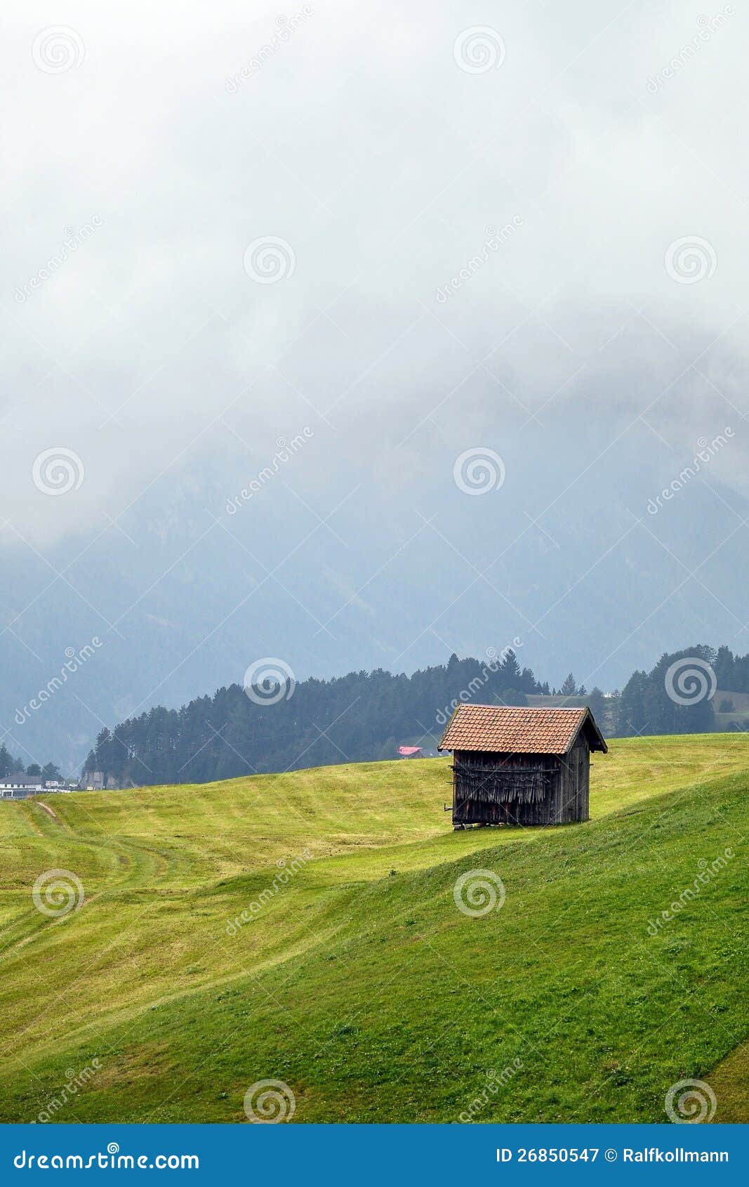 Alpine Hut in the Mountains Stock Image - Image of hazy, house: 26850547