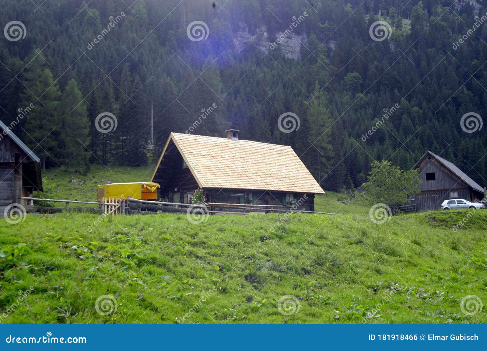 Alpine Hut in the Mountains of the Alps Stock Photo - Image of europe ...