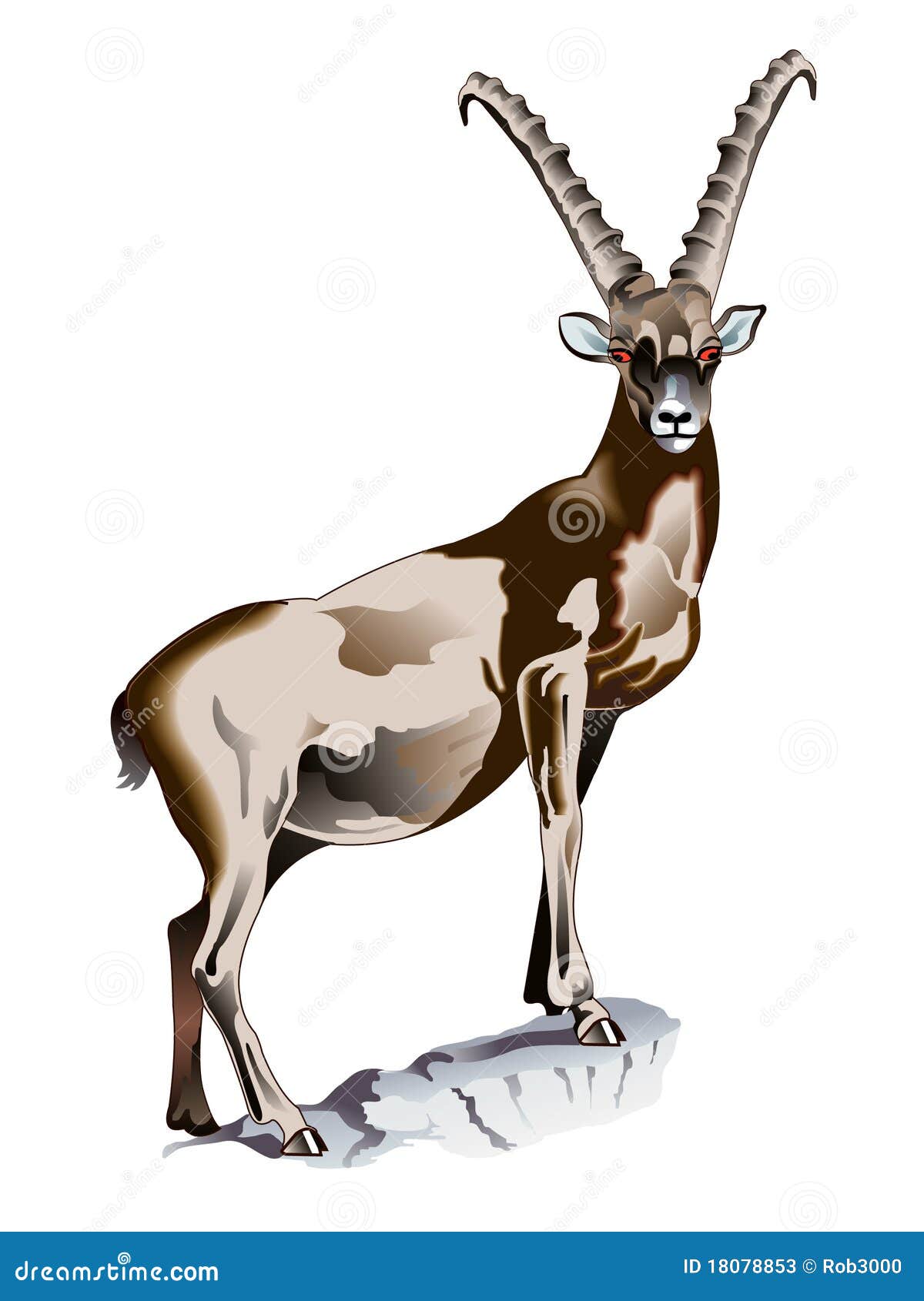 Alpine Ibex stock vector. Illustration of rocky, ridge - 18078853