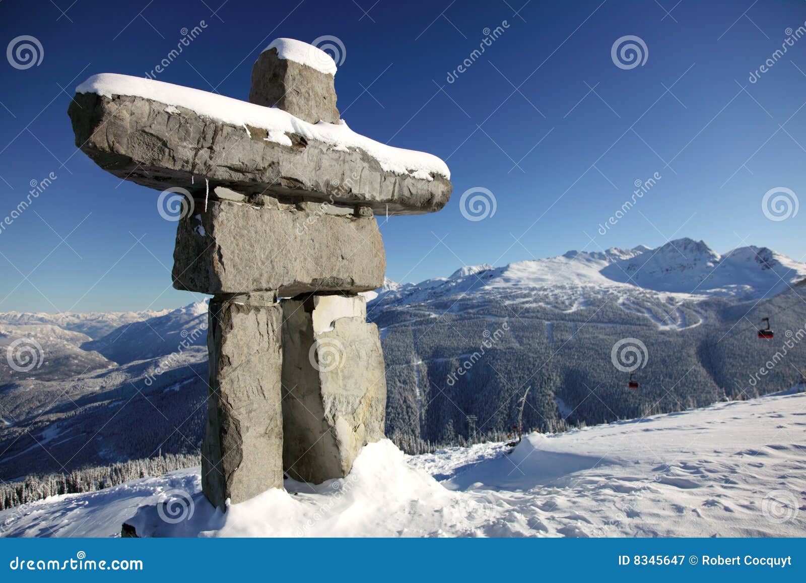 Alpine Inunnguac and Blue Sky Stock Image - Image of canada, resort ...