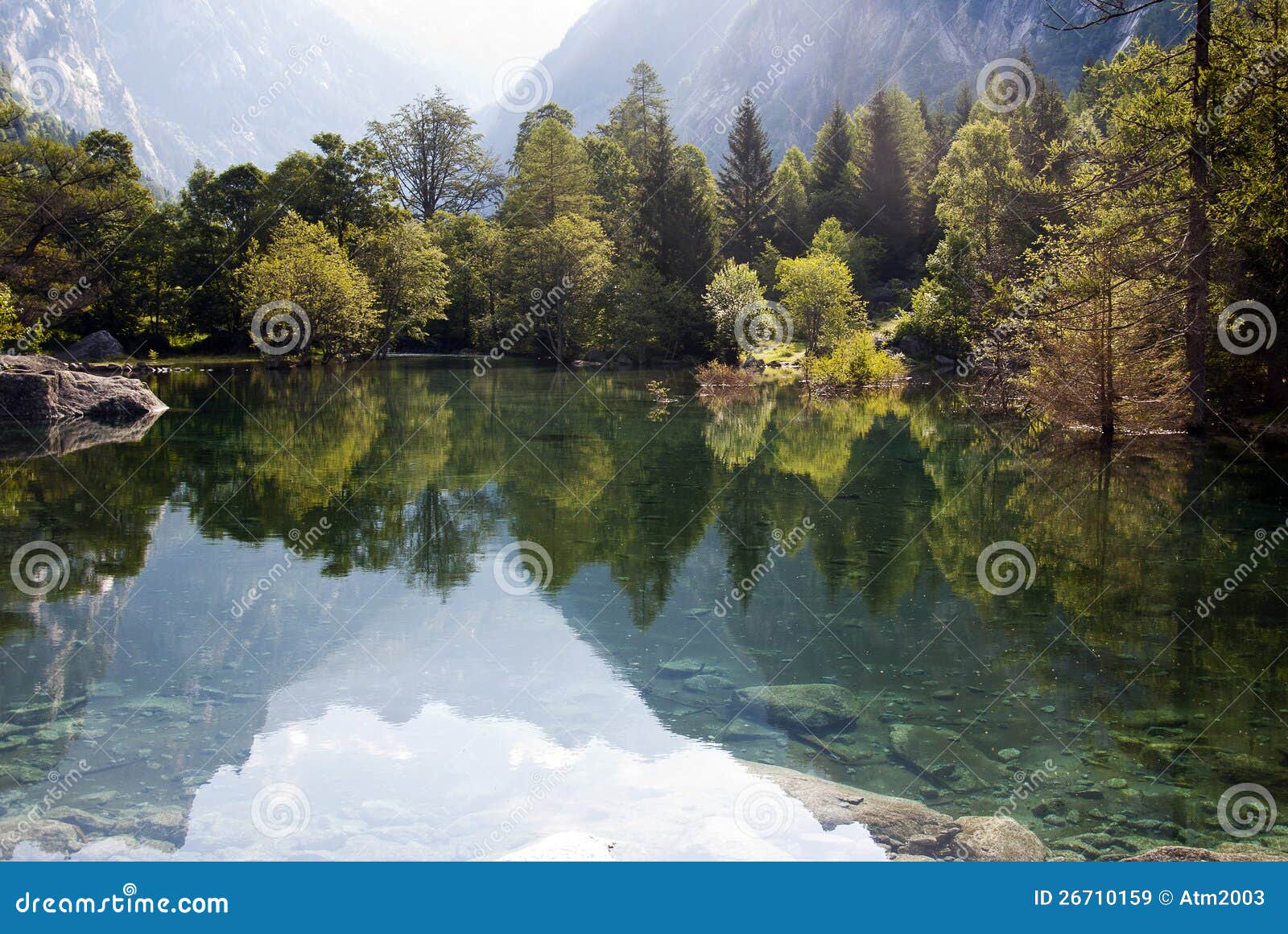 Alpine lake stock image. Image of beauty, scene, rocks - 26710159