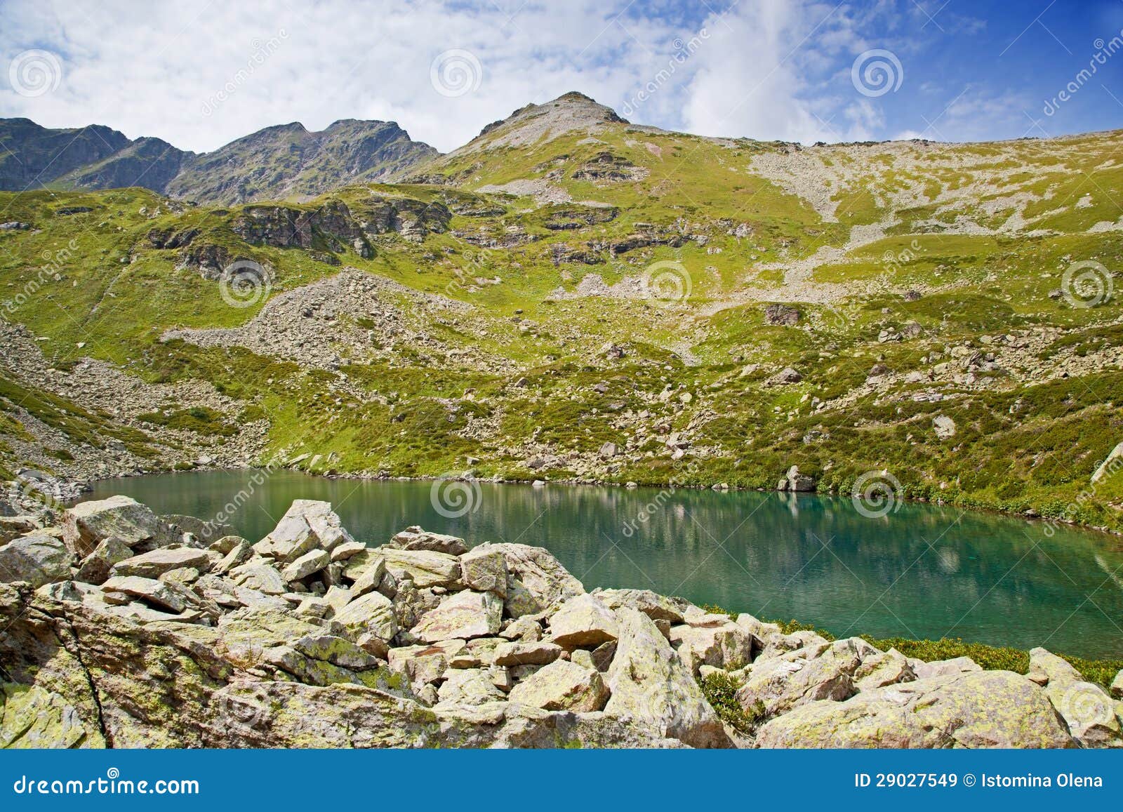 Alpine lake. stock image. Image of peaks, scene, relaxation - 29027549