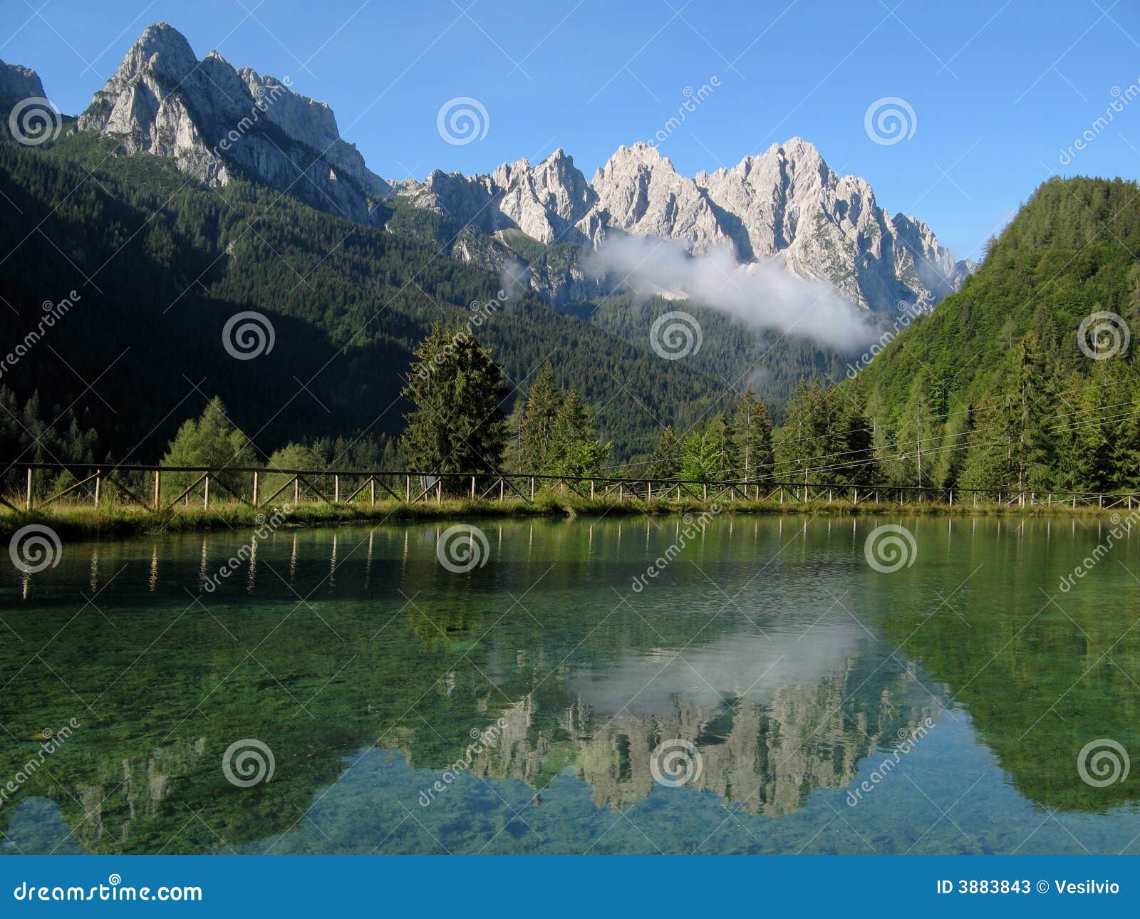Alpine Lake stock image. Image of relaxation, silence - 3883843