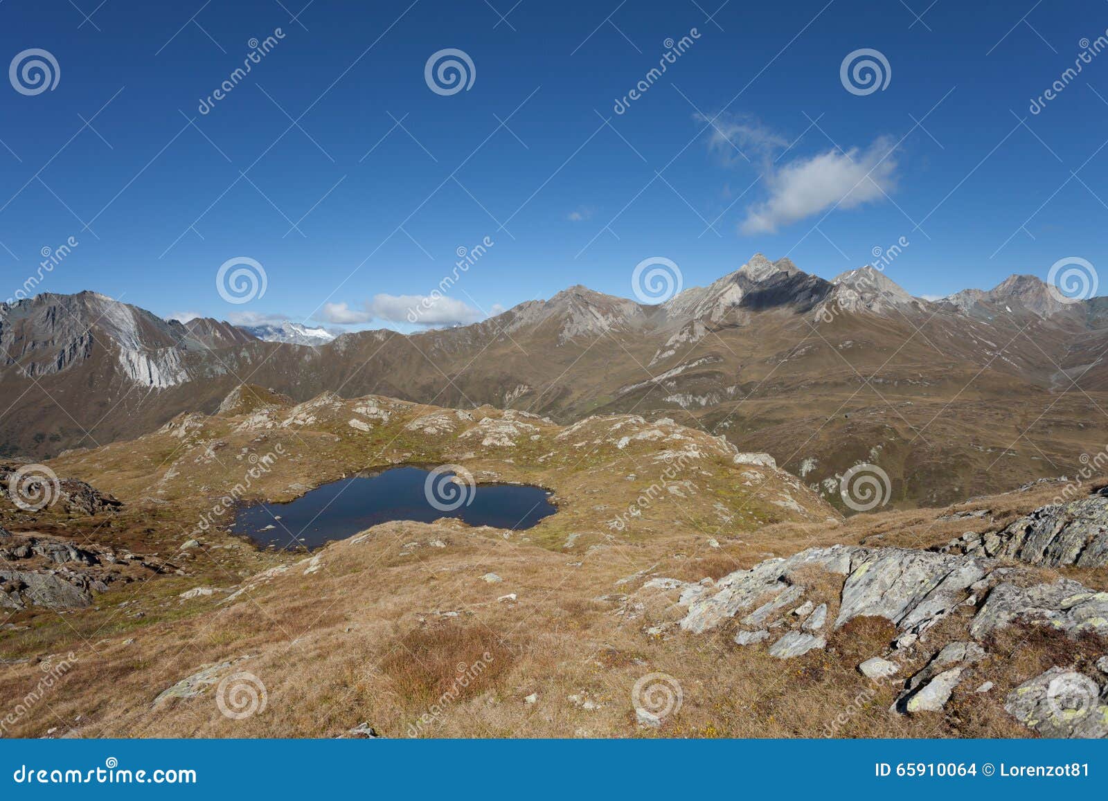 Alpine Lake in the Alps at Fall Stock Photo - Image of rocks, mountains ...