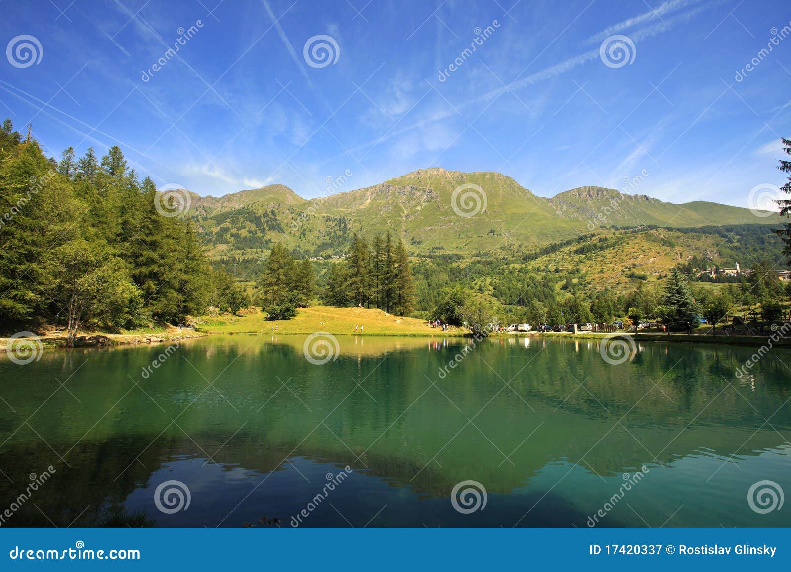Alpine lake. Alps, Italy. stock image. Image of famous - 17420337
