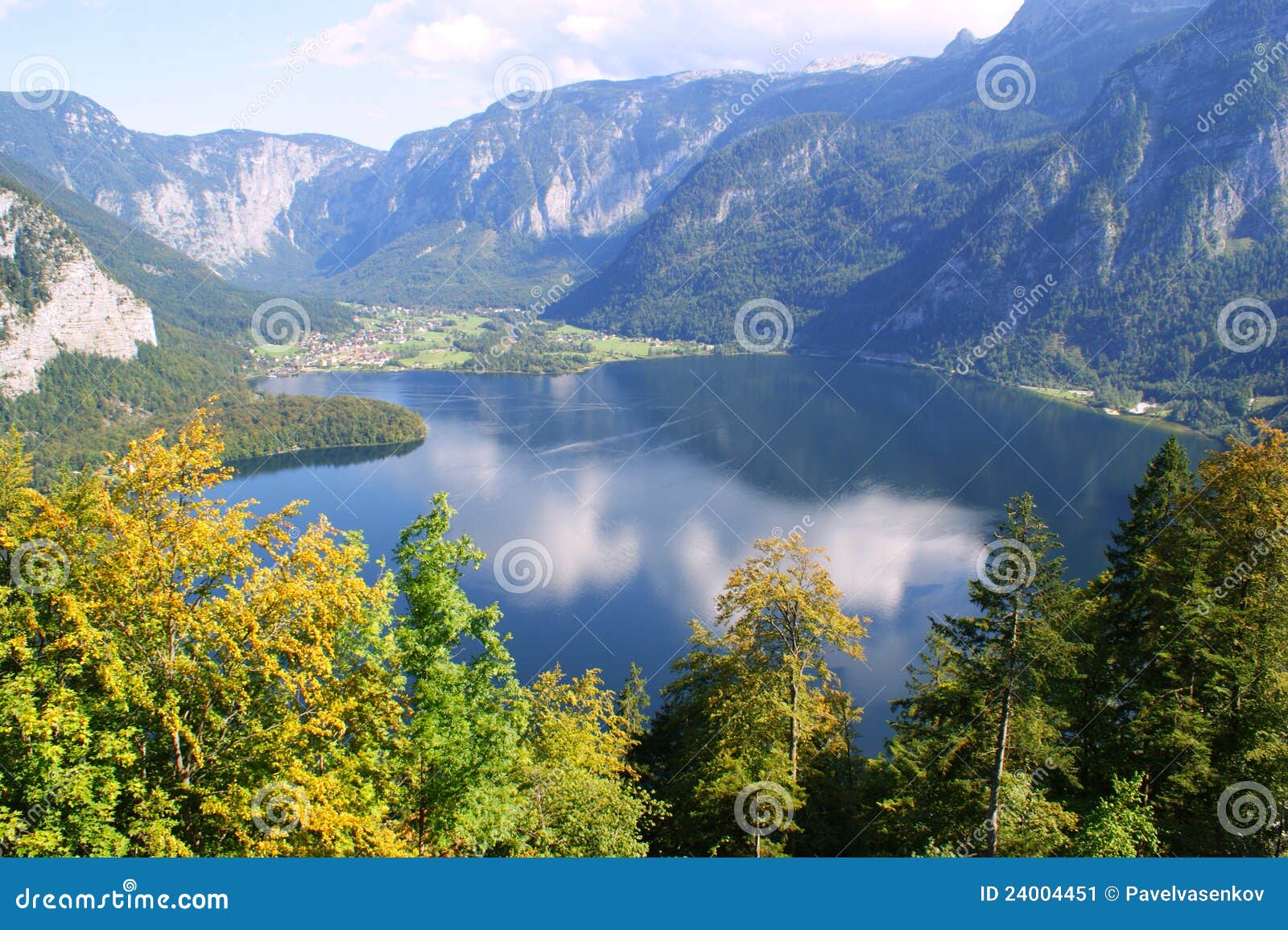 Alpine lake, Austria stock image. Image of alps, autumn - 24004451