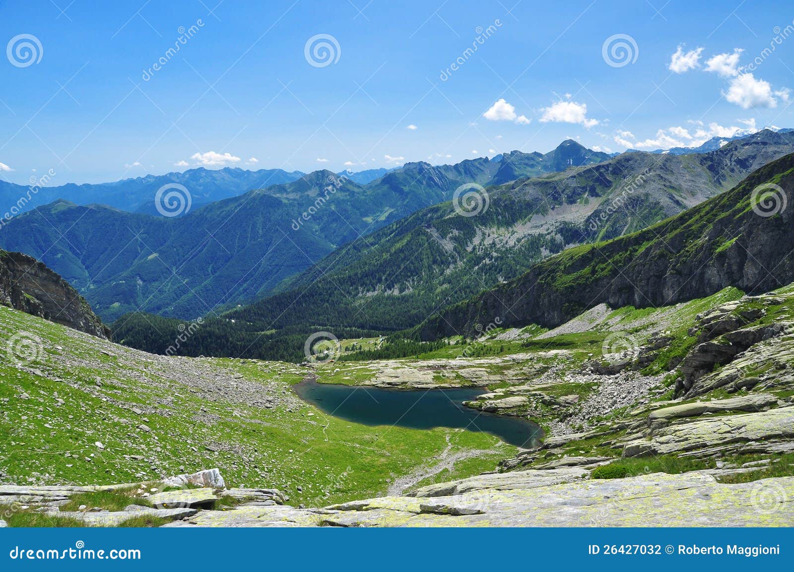 Alpine Lake. Bognanco Valley. Italy Stock Photo - Image of nature ...