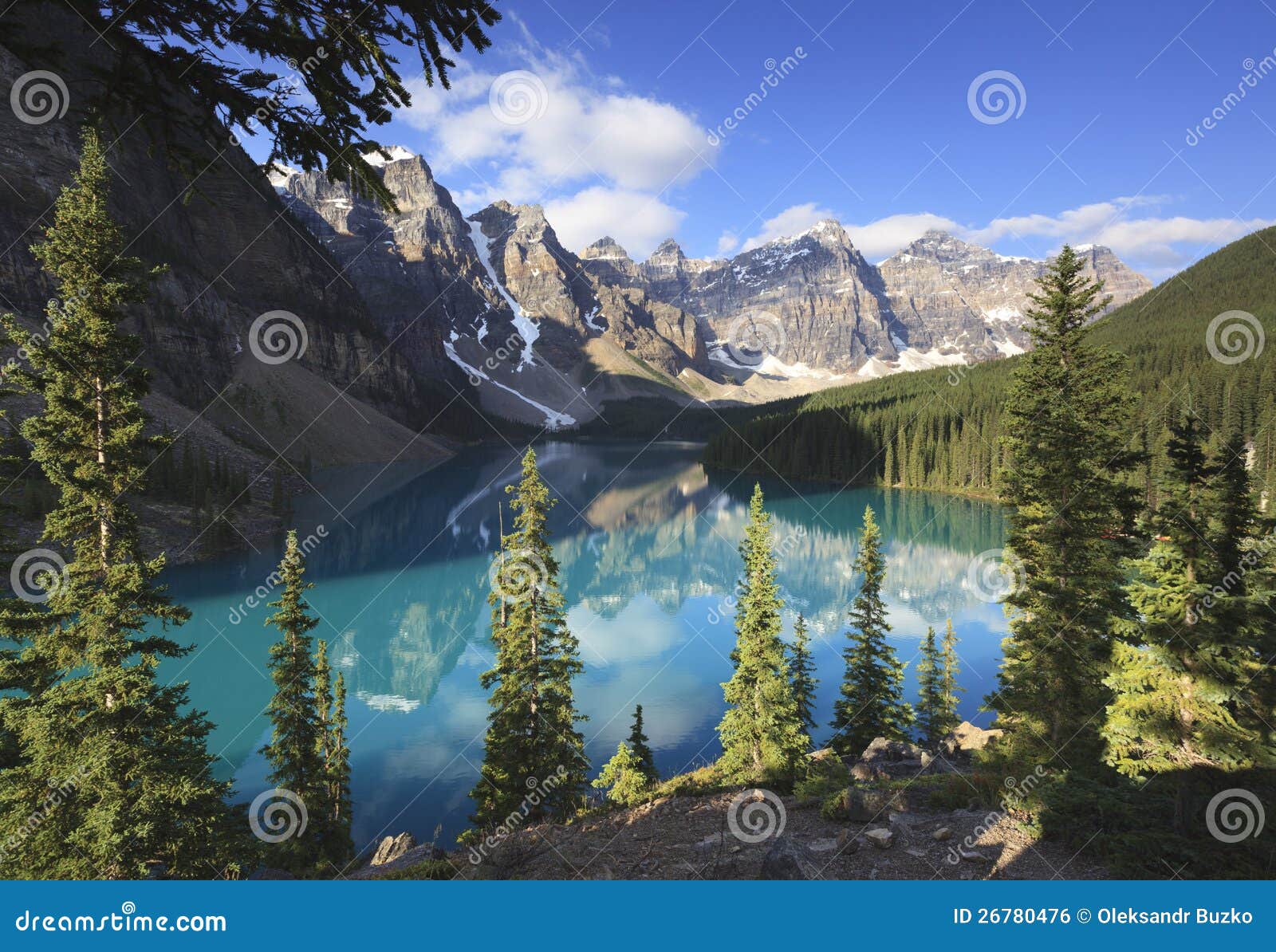 Alpine Lake in Canadian Rockies Stock Photo - Image of reflection ...