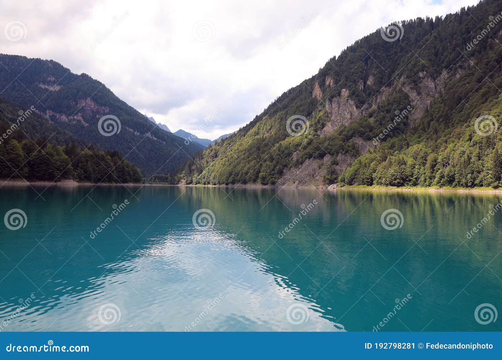 Alpine Lake with the Reflection of the Mountains Stock Image - Image of ...